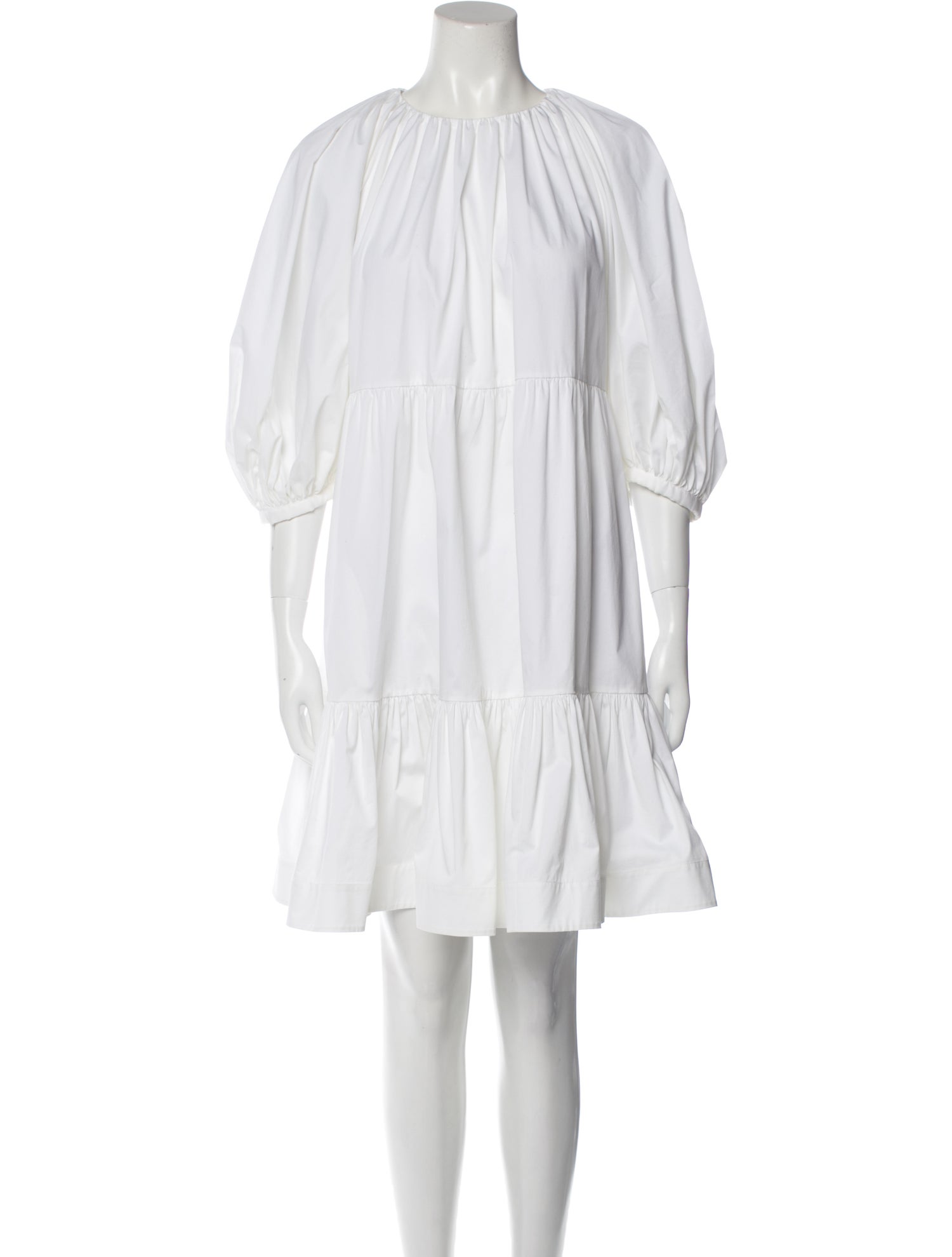 Oscar de la Renta Crew Neck Mini Dress - White Dresses, Clothing ...