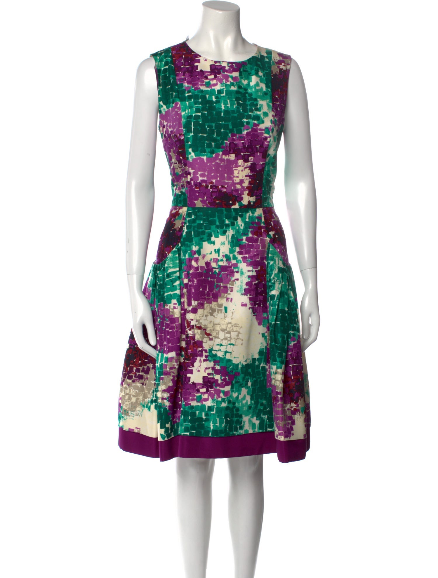 Oscar de la Renta Silk Knee-Length Dress - Purple Dresses, Clothing ...