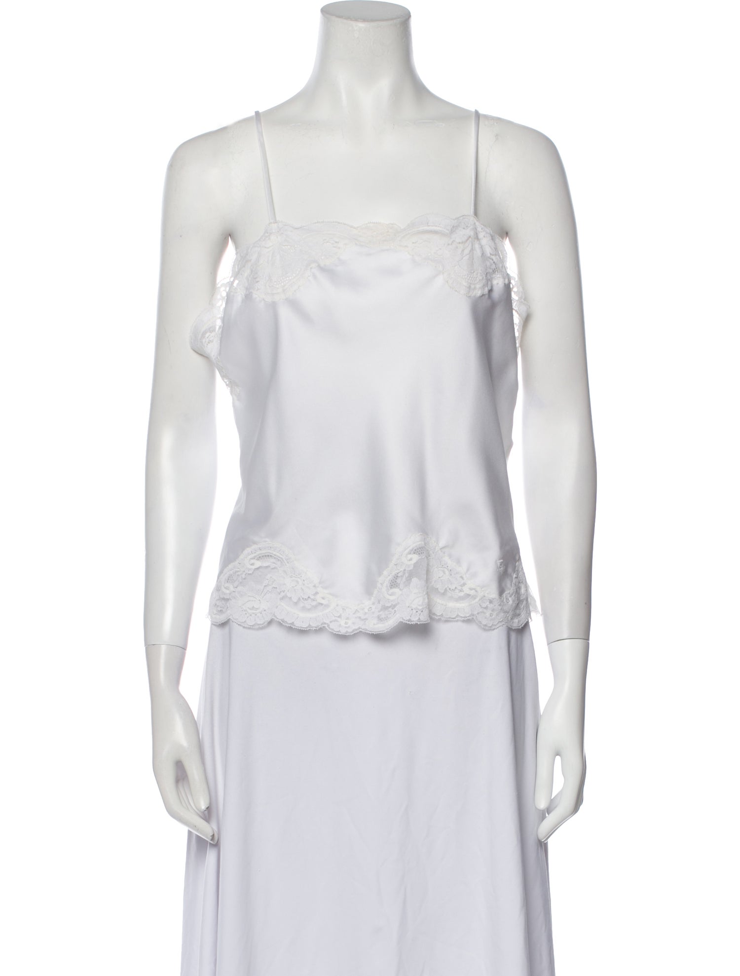 Christian Dior Square Neckline Sleeveless Top - Neutrals Tops, Clothing ...