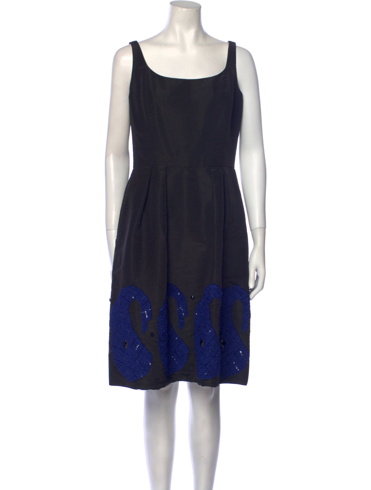 Oscar de la Renta Silk Midi Length Dress - Black Dresses, Clothing ...