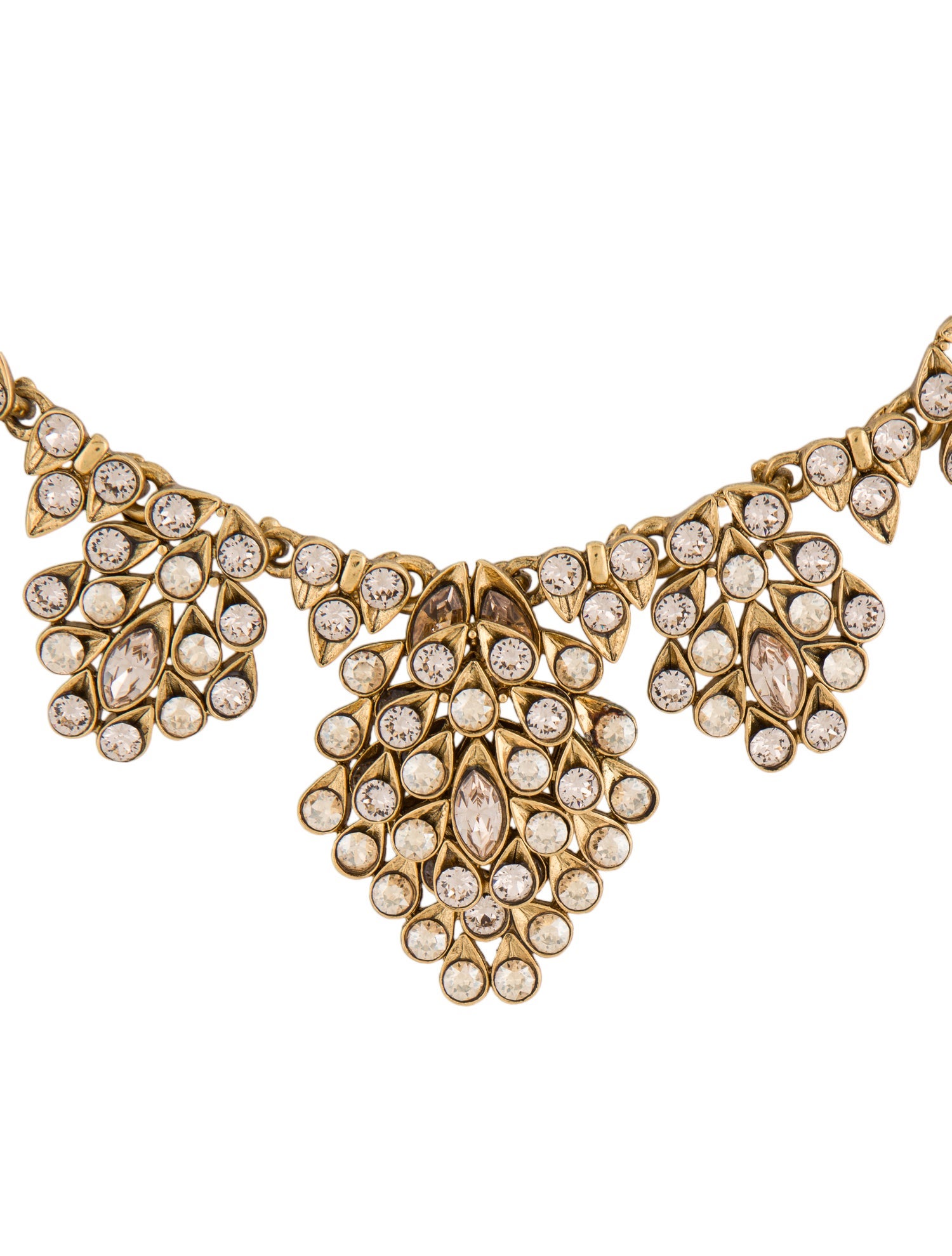 Oscar de la Renta Crystal Teardrop Framed Collar Necklace - Collar ...
