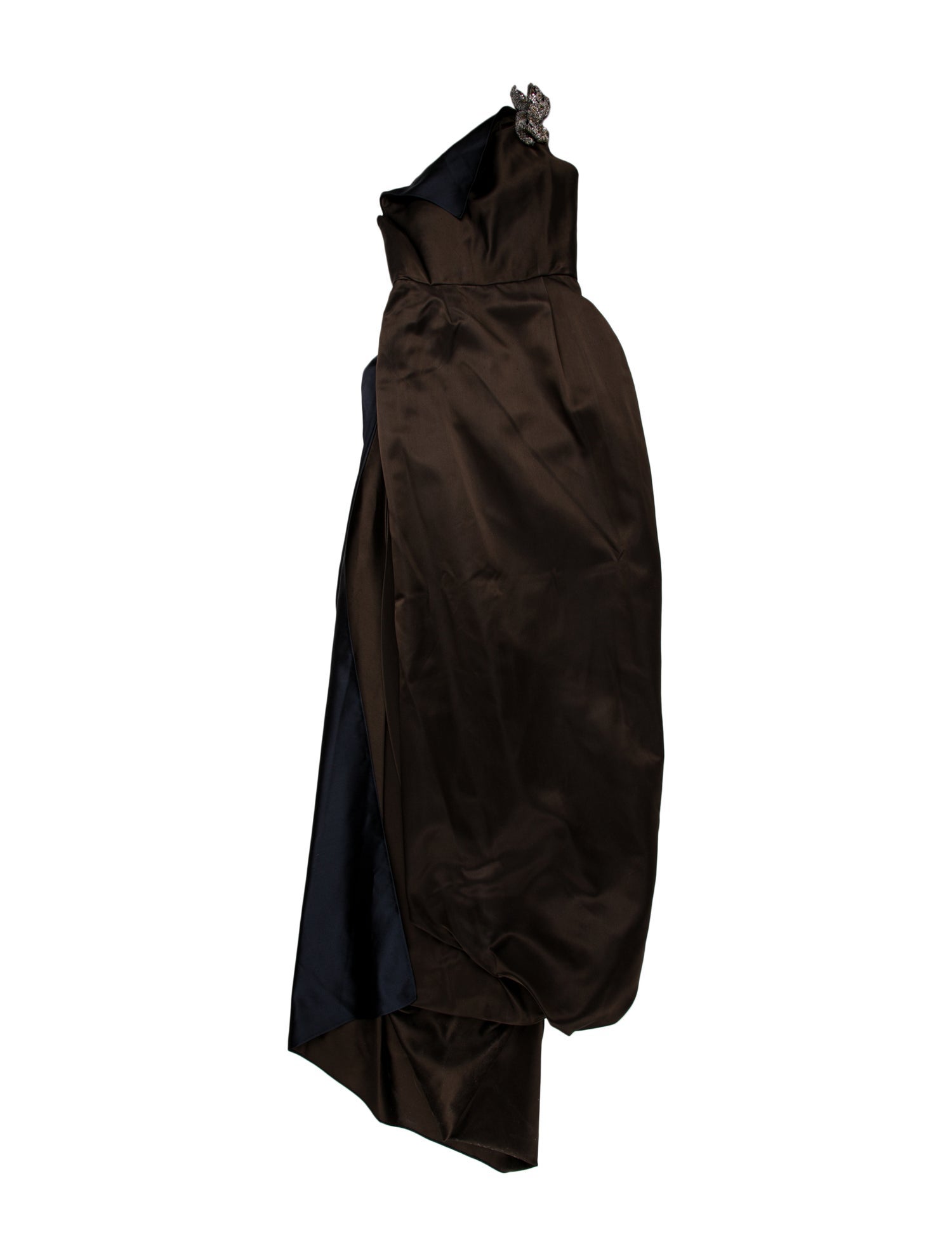 Oscar de la Renta Silk Long Dress - Brown Dresses, Clothing - OSC233655 ...