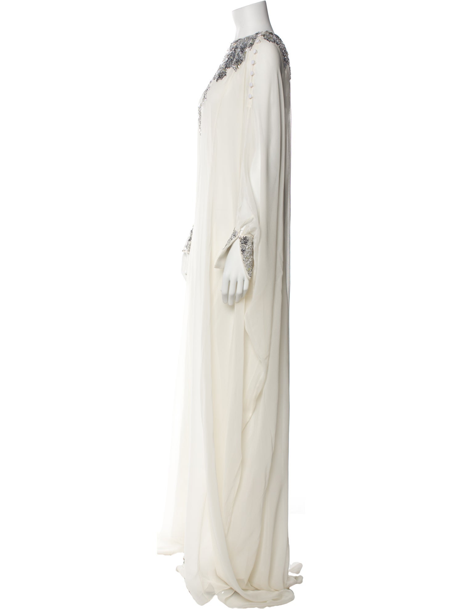 Oscar de la Renta Silk Long Dress - Neutrals Dresses, Clothing ...