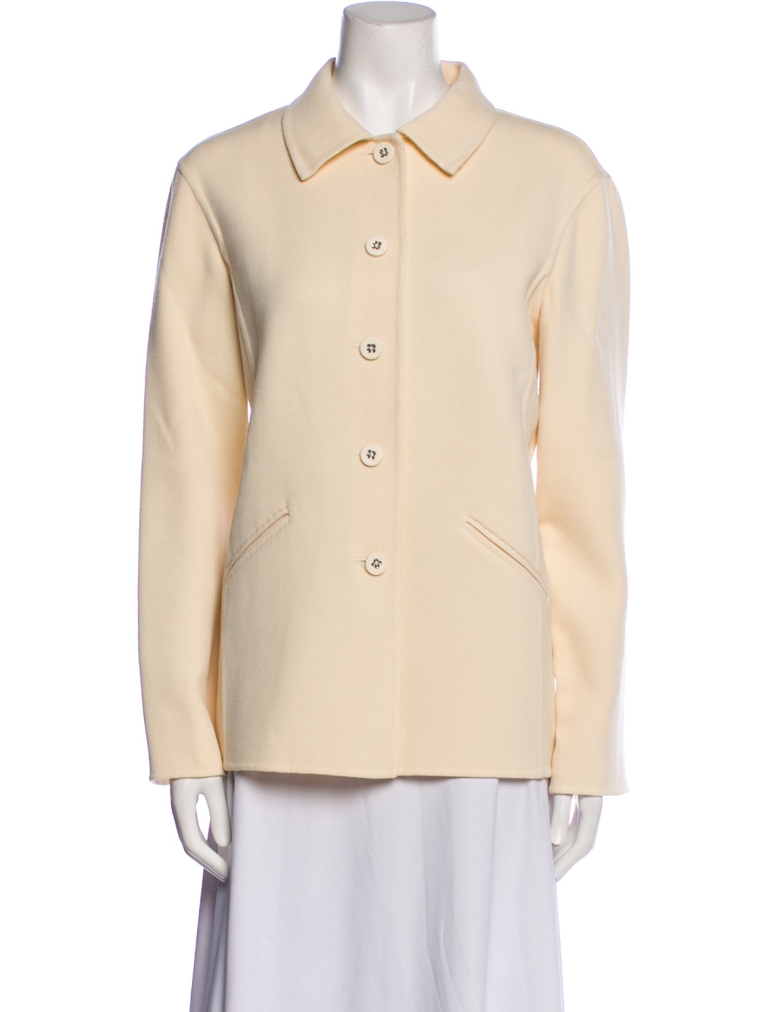 Oscar de la Renta Wool Jacket - Neutrals Jackets, Clothing - OSC244726 ...