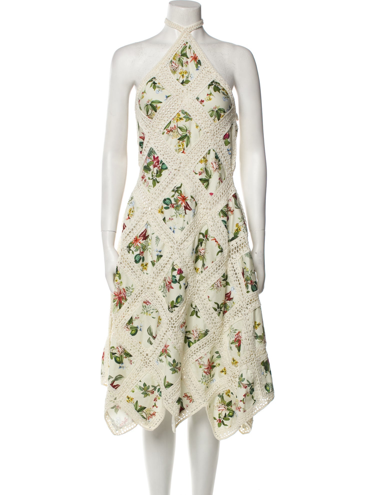 Oscar de la Renta Printed Midi Length Dress - Neutrals Dresses ...