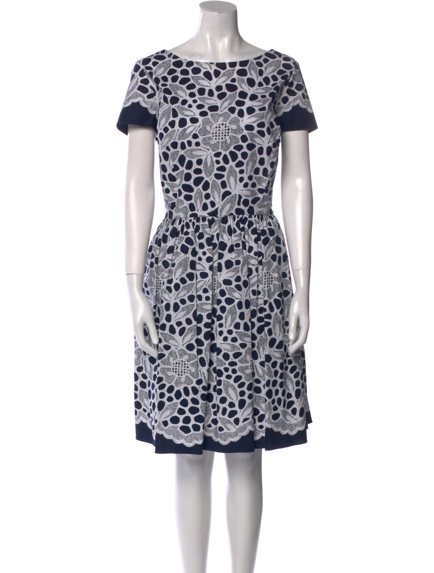 Oscar de la Renta Animal Print Knee-Length Dress - Black Dresses ...