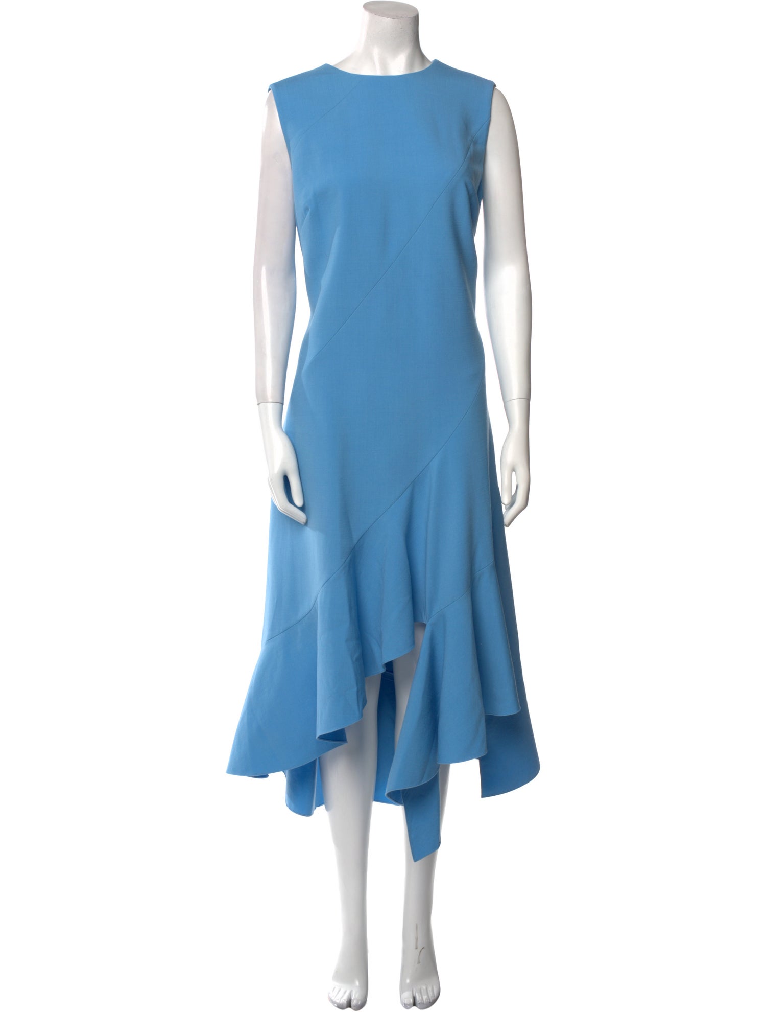 Oscar de la Renta Virgin Wool Long Dress - Blue Dresses, Clothing ...