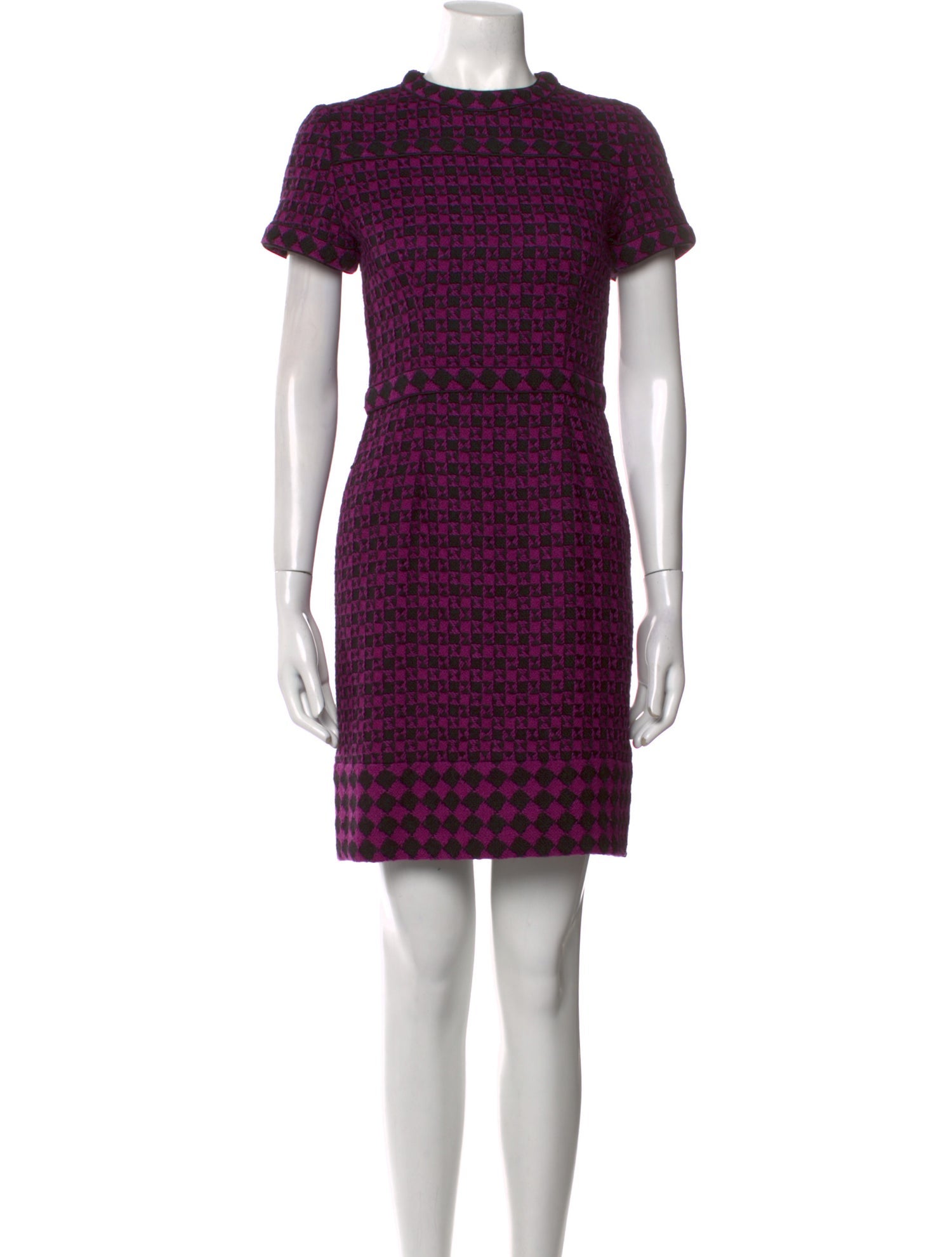 Oscar de la Renta Alpaca Mini Dress - Purple Dresses, Clothing ...