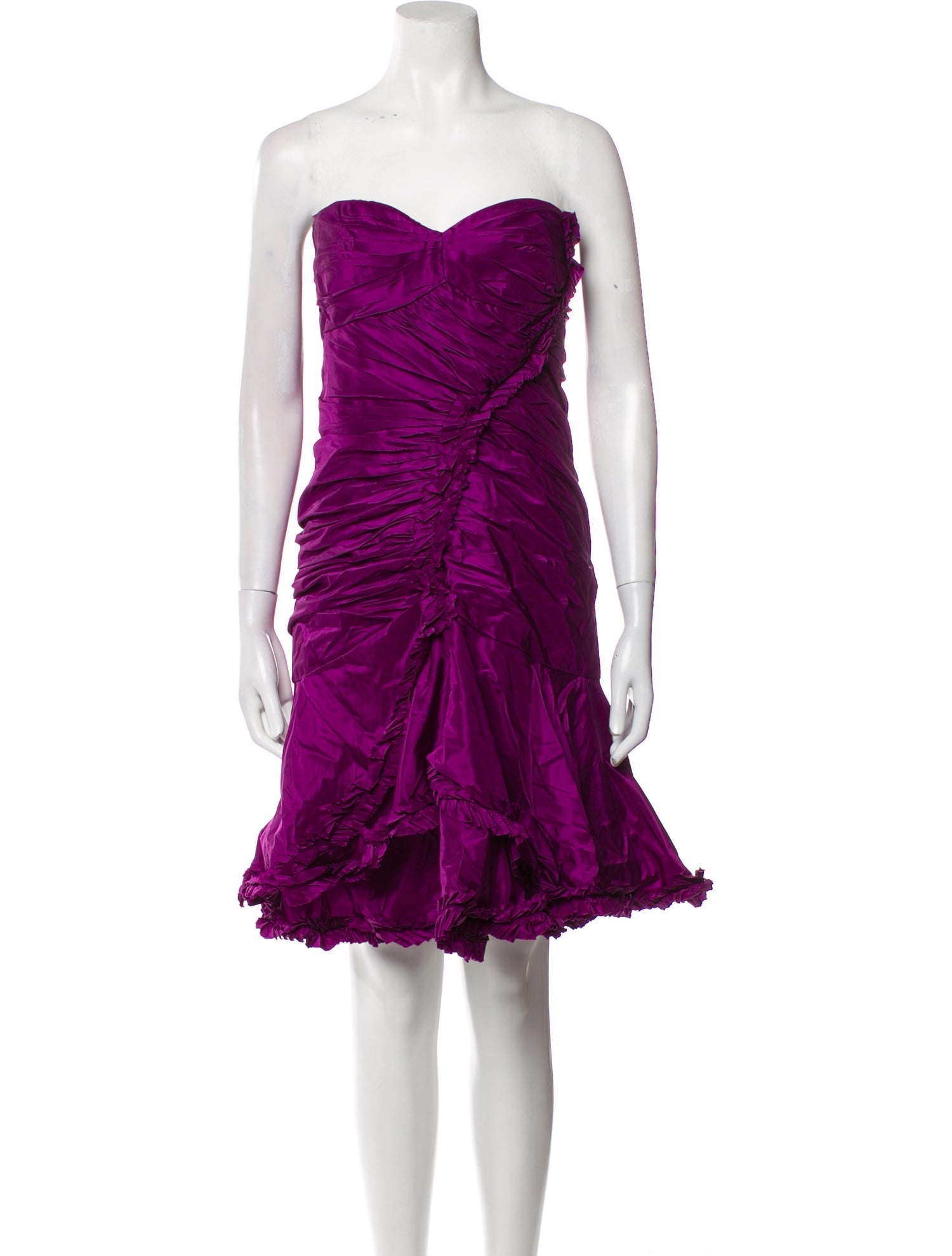 Oscar de la Renta Silk Mini Dress - Purple Dresses, Clothing ...