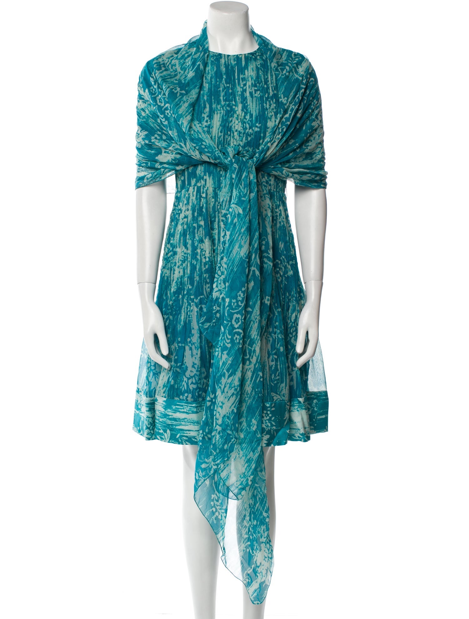 Oscar de la Renta 2009 Mini Dress - Blue Dresses, Clothing - OSC255457 ...