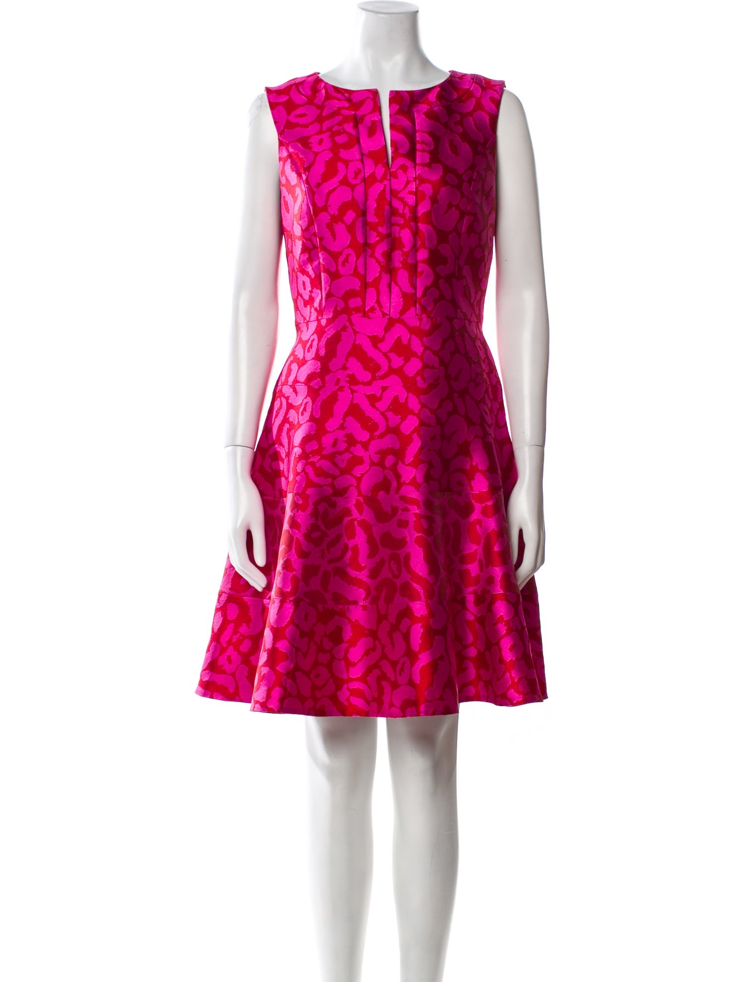 Oscar de la Renta Animal Print Knee-Length Dress - Pink Dresses ...
