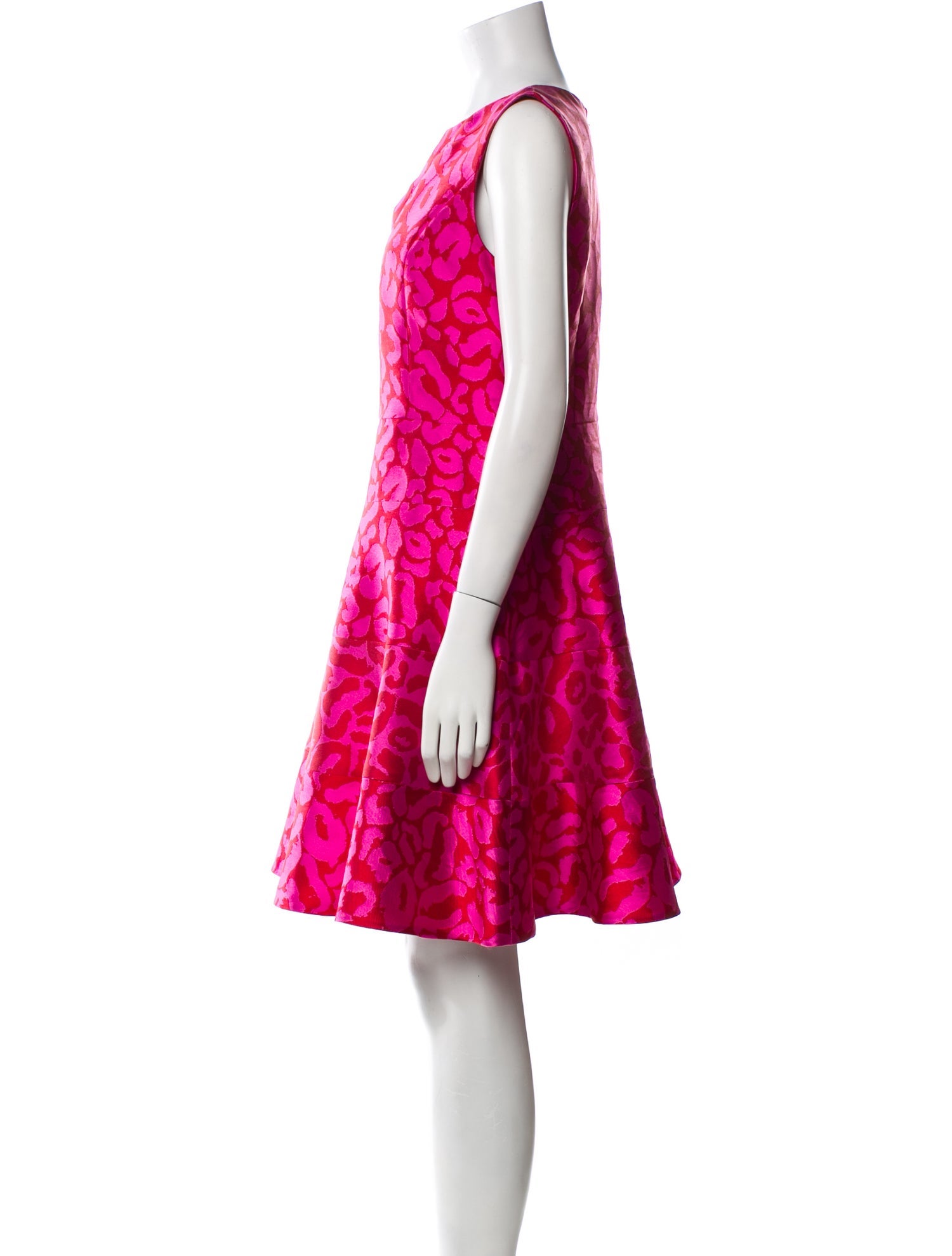 Oscar de la Renta Animal Print Knee-Length Dress - Pink Dresses ...