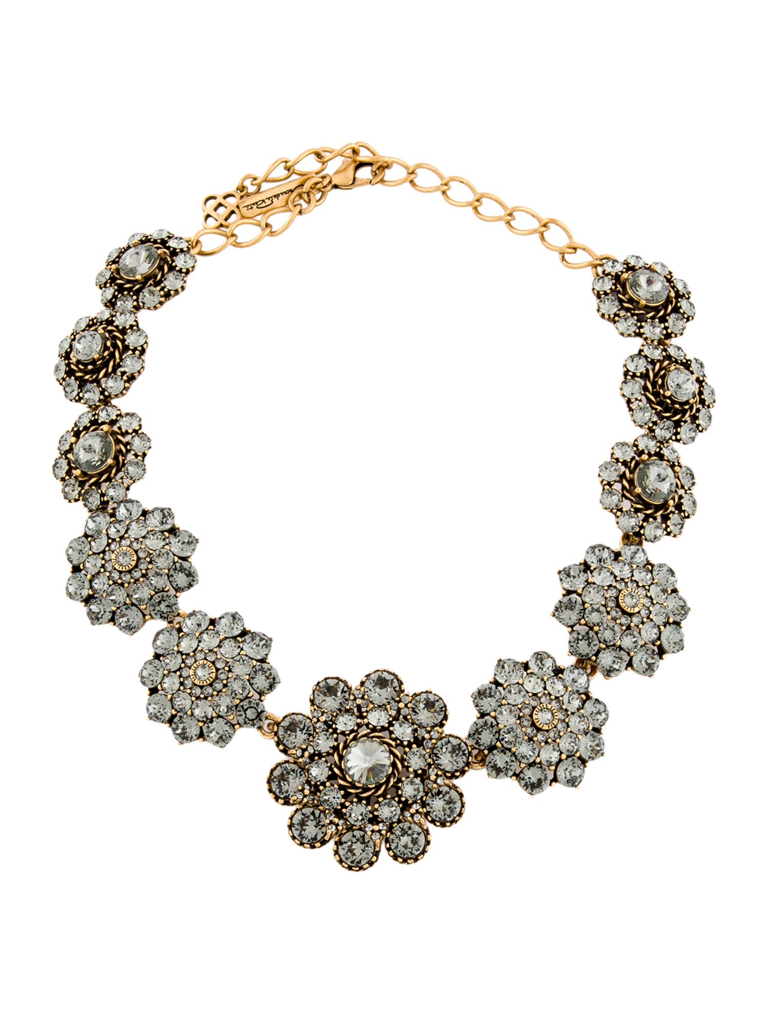 Oscar de la Renta Crystal Collar Necklace - Grey Collar, Necklaces ...