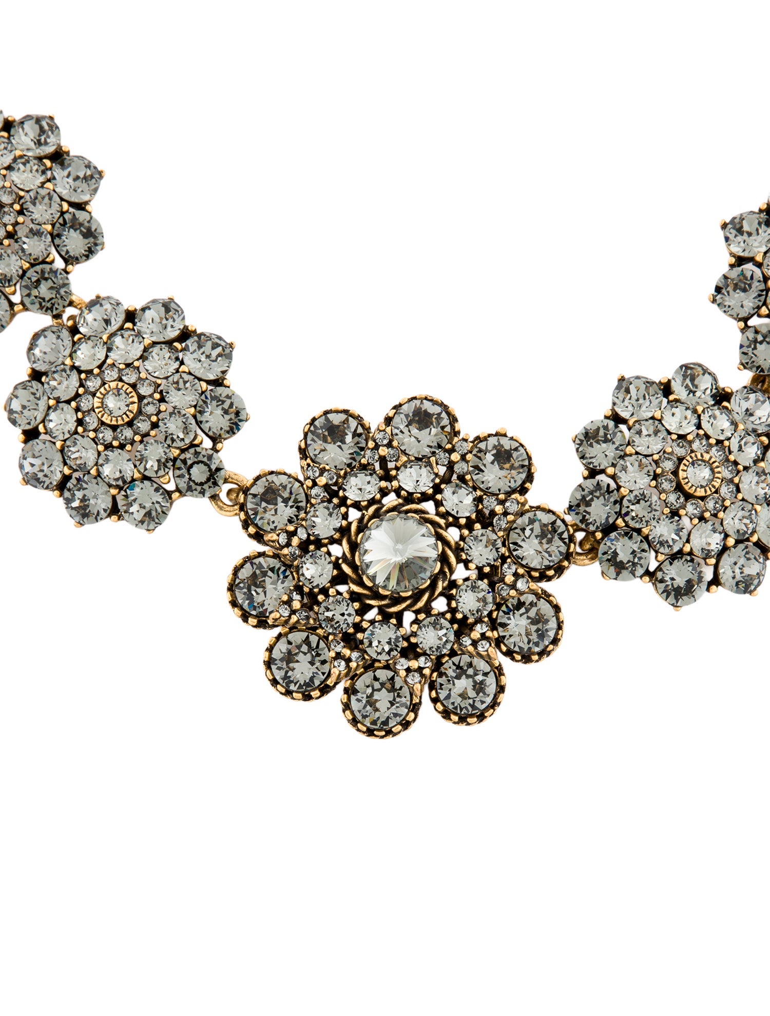 Oscar de la Renta Crystal Collar Necklace - Grey Collar, Necklaces ...