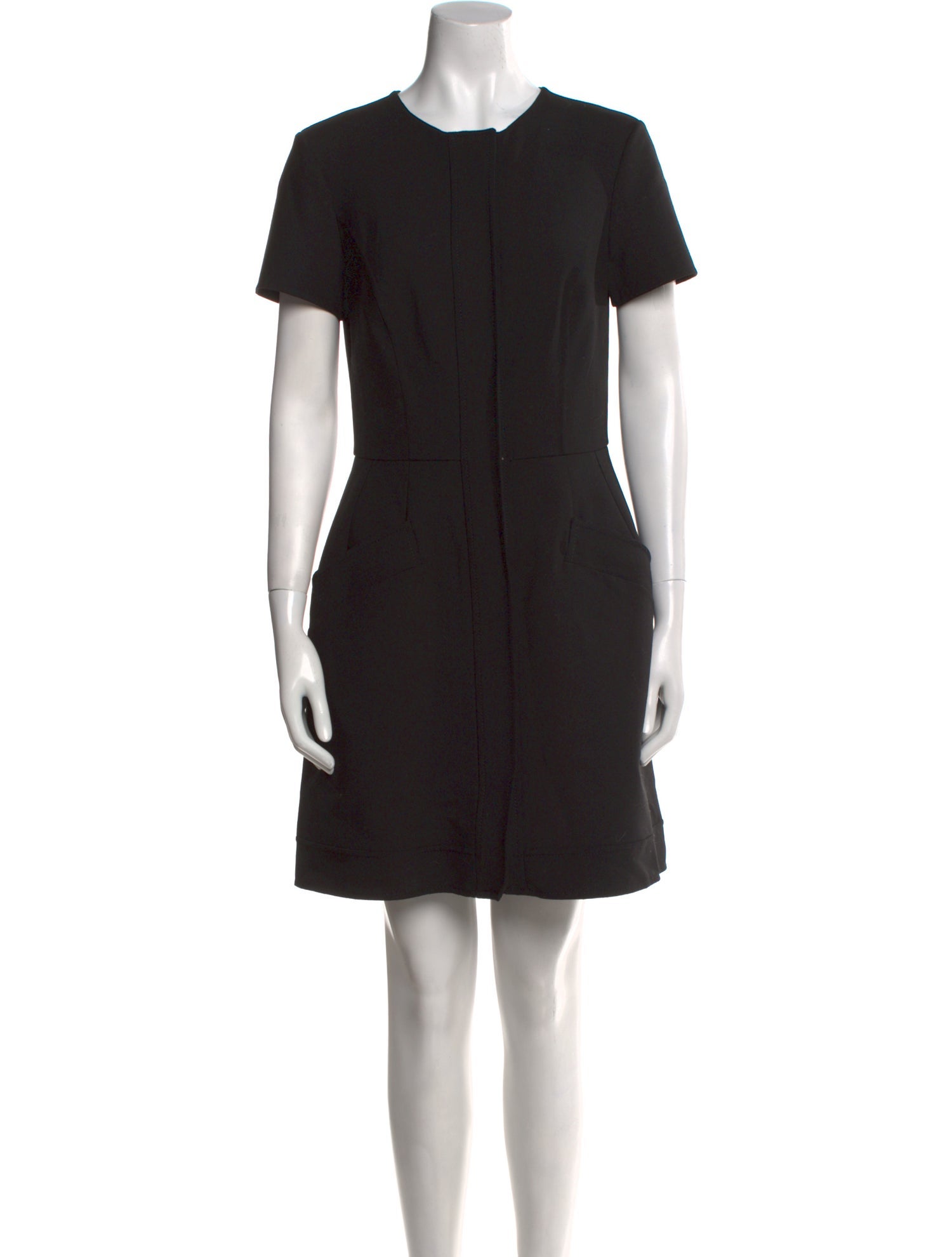 Oscar de la Renta Virgin Wool Mini Dress - Black Dresses, Clothing ...