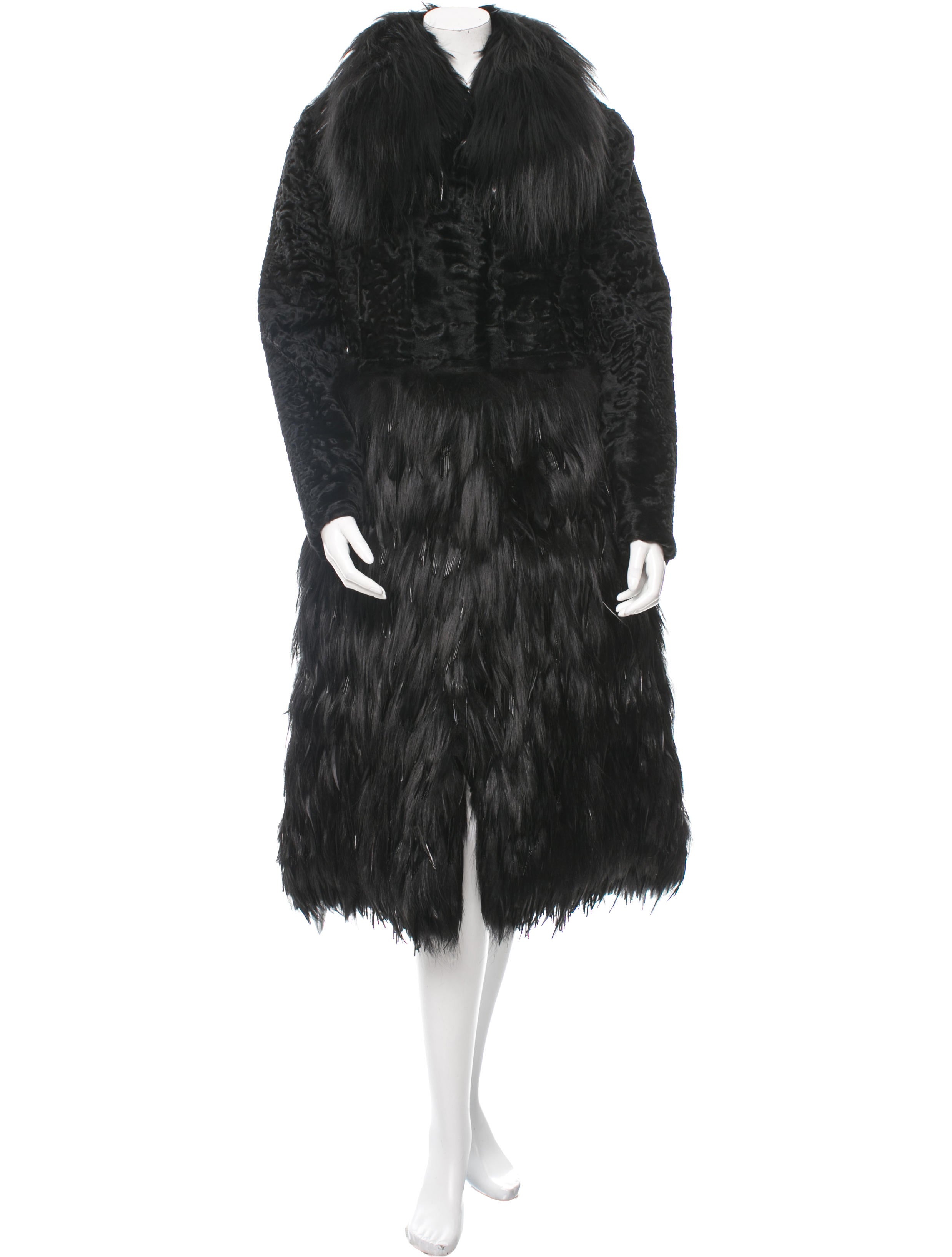 Oscar de la Renta Persian Lamb & Fox Fur Coat - Clothing - OSC43864 ...