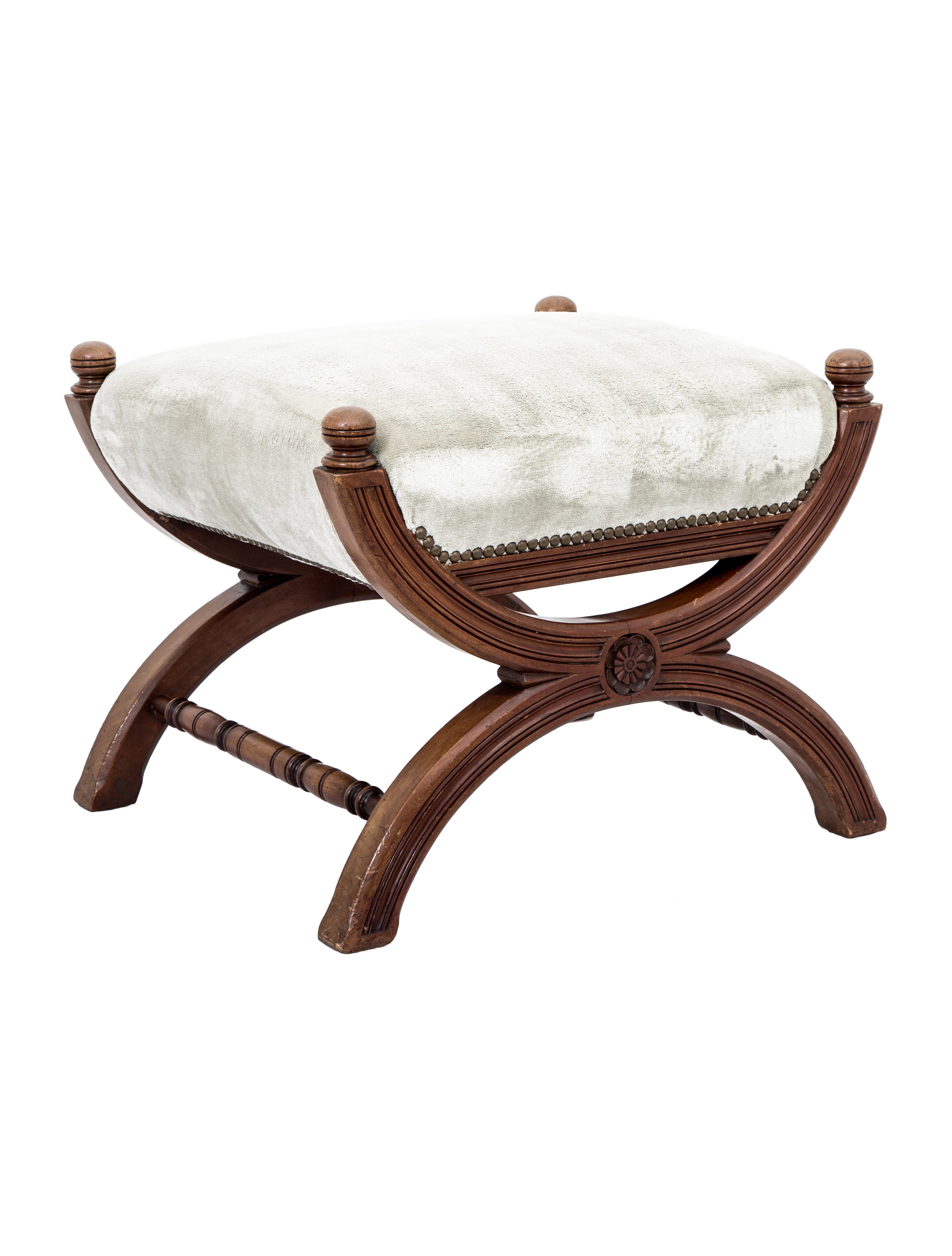 Ottoman Curule Bench - Brown Ottomans & Benches, Furniture - OTTOM20009 ...