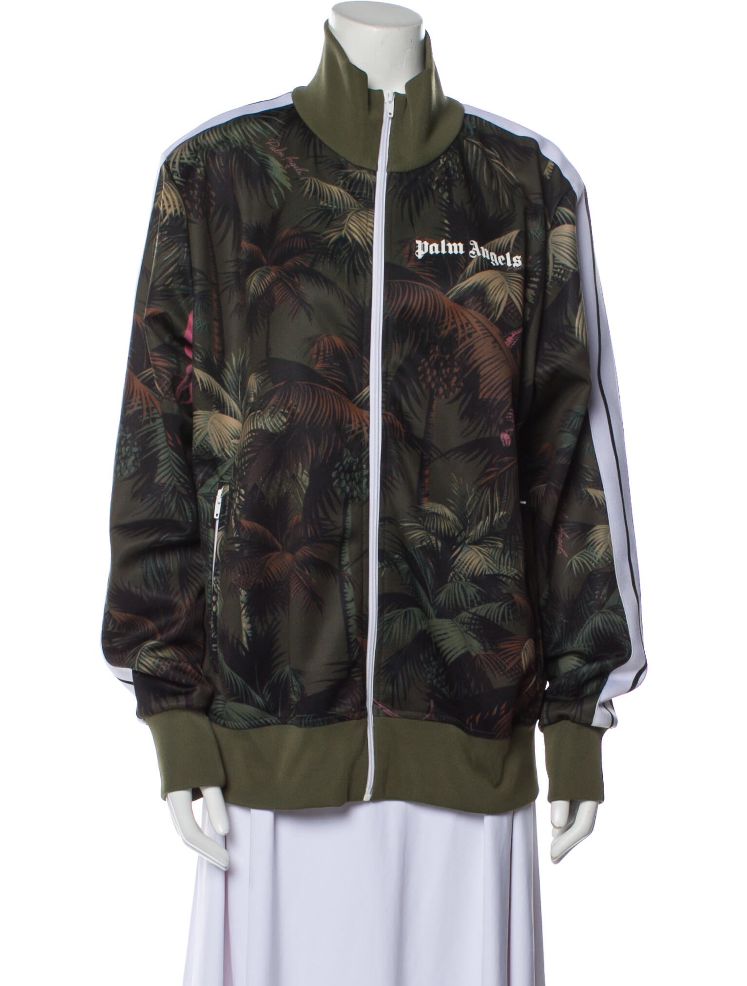 Palm Angels Printed Jacket - Green Jackets, Clothing - PALMA28068 | The ...
