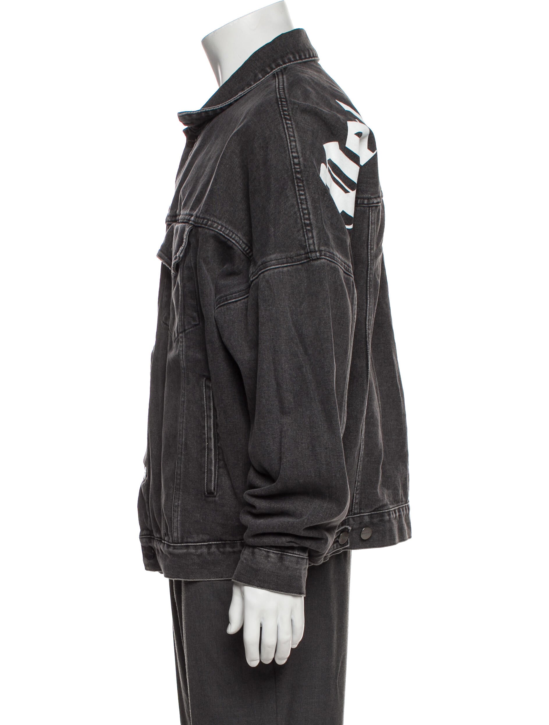 Palm Angels Denim Jacket - Grey Outerwear, Clothing - PALMA29257 | The ...