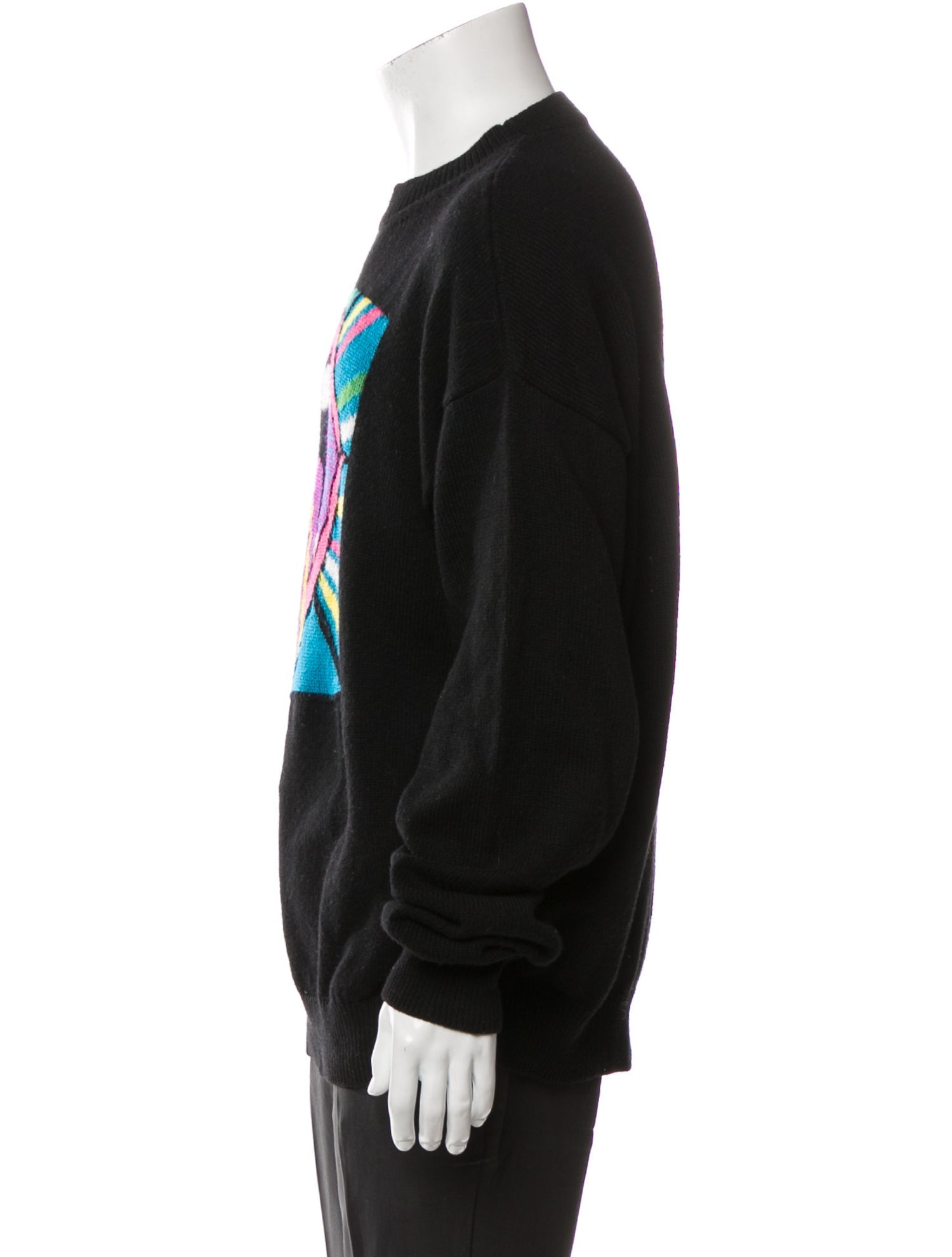 Amiri Graphic Print Crew Neck Pullover w/ Tags - Black Sweaters ...