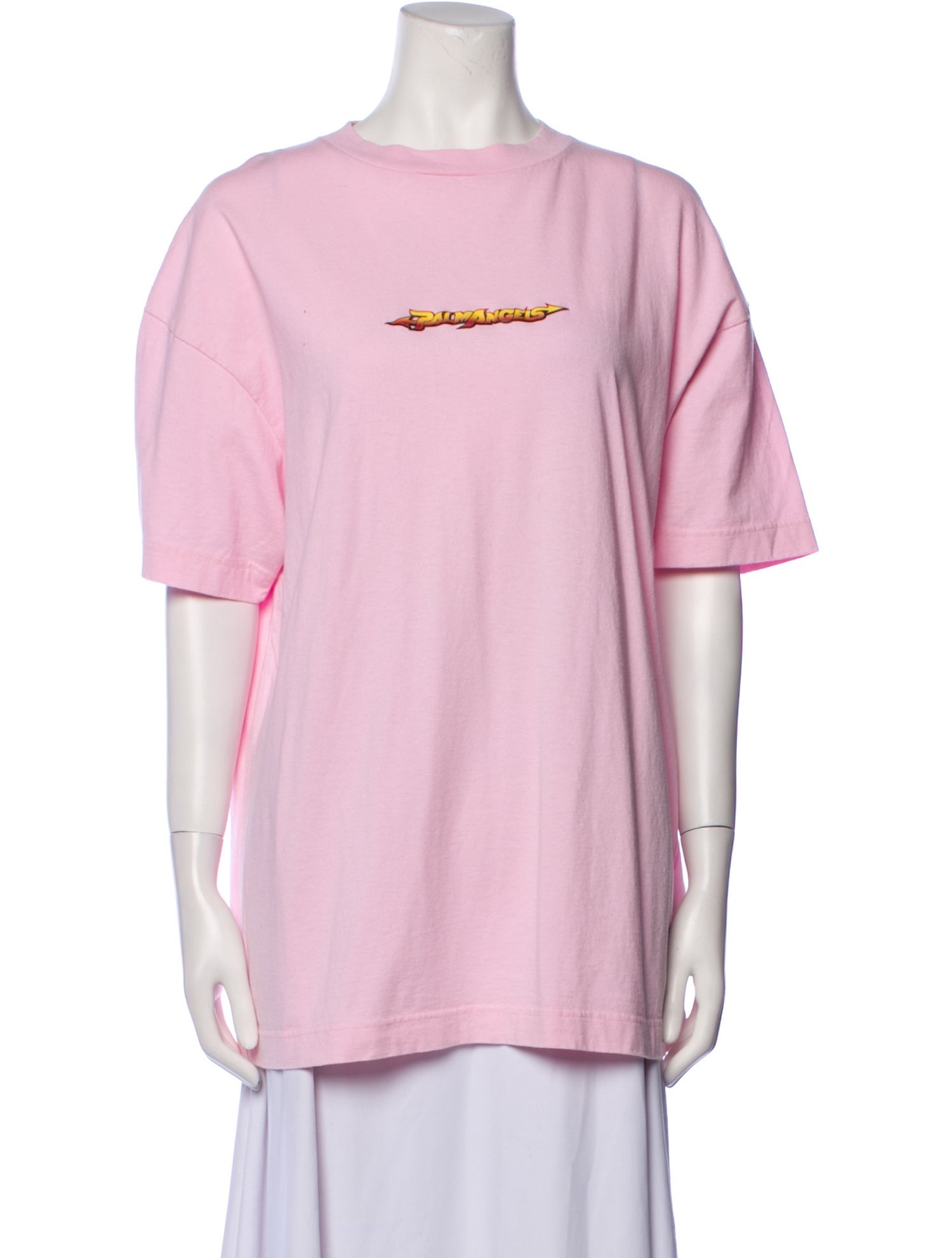 Palm Angels Graphic Print Crew Neck T-Shirt - Pink Tops, Clothing ...