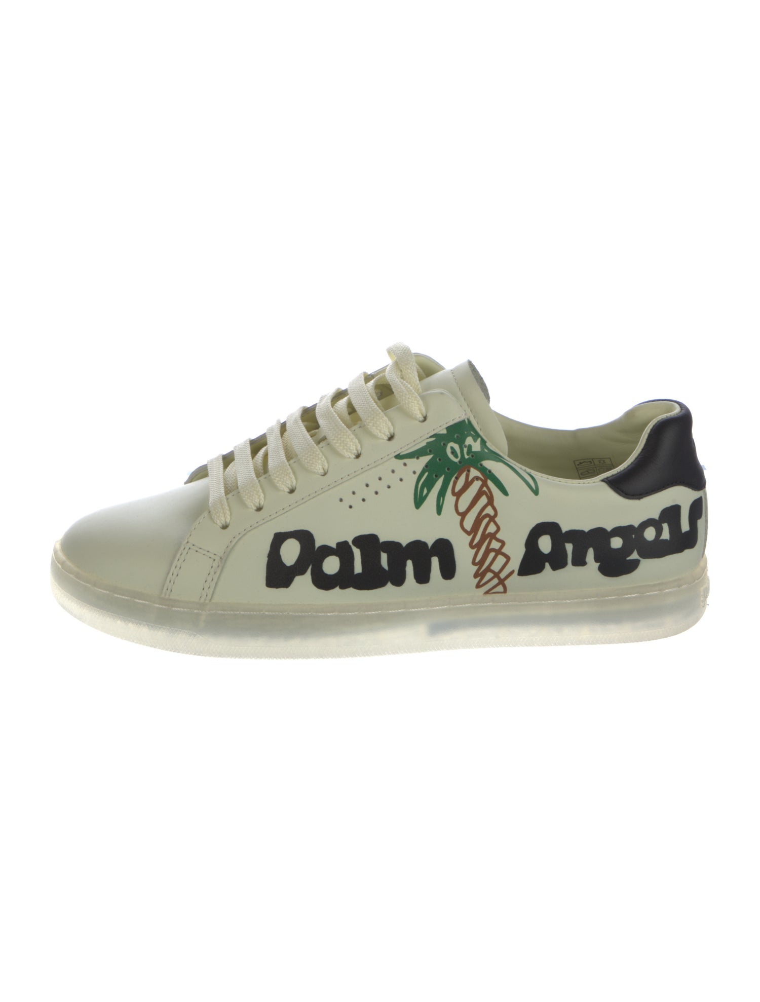 Palm Angels Leather Printed Sneakers - Neutrals Sneakers, Shoes ...