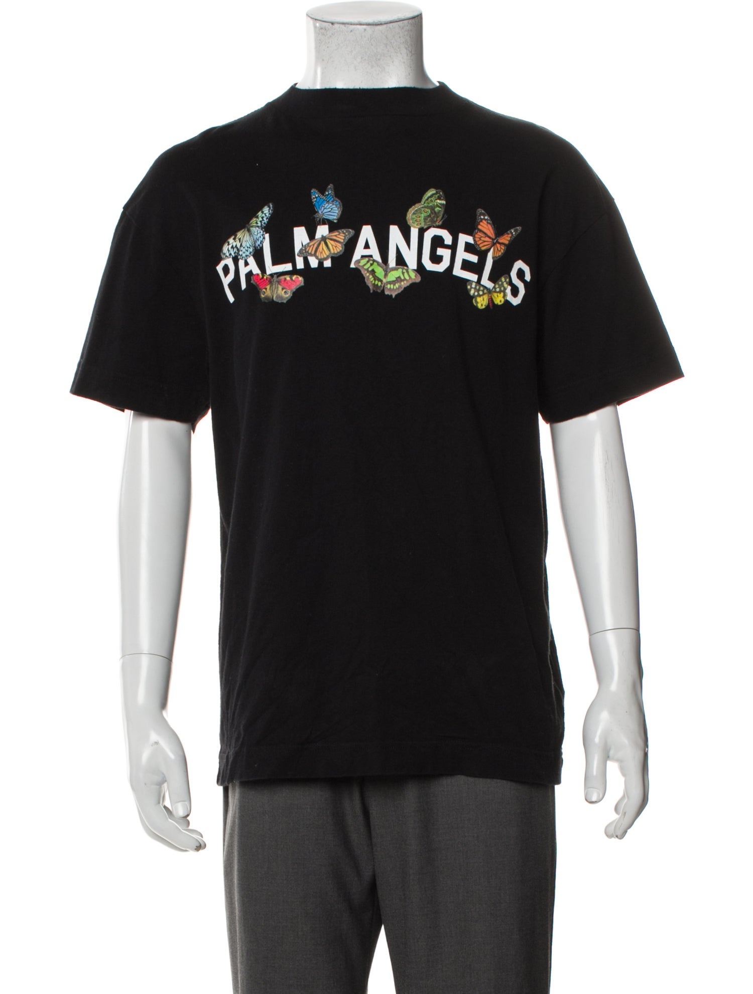 Palm Angels Graphic Print Mock Neck T-Shirt - Black T-Shirts, Clothing ...