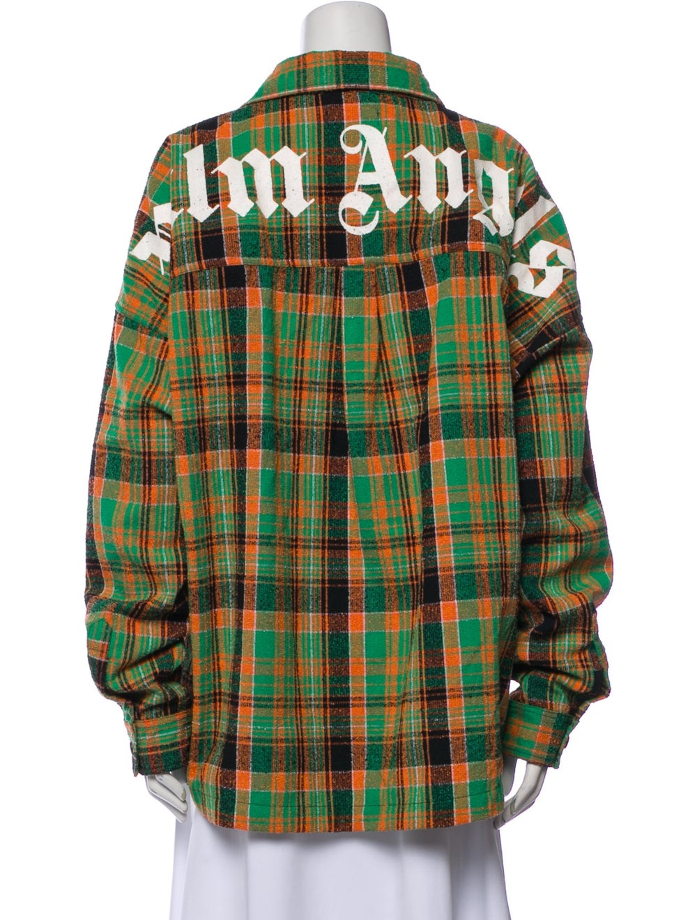 Palm Angels Plaid Print Jacket - Green Jackets, Clothing - PALMA35513 ...