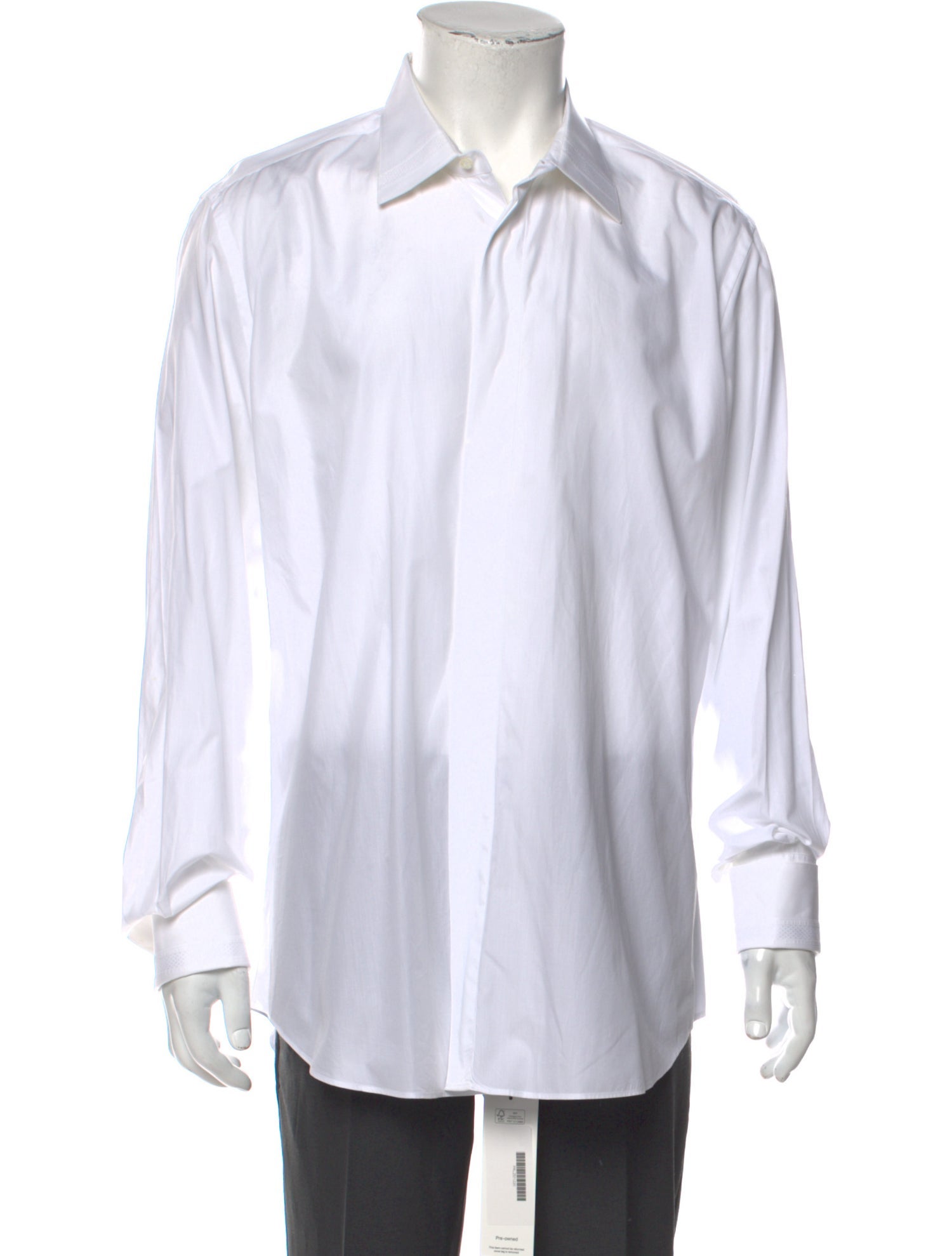 Pal Zileri Striped Long Sleeve Tuxedo Shirt - White Dress Shirts ...