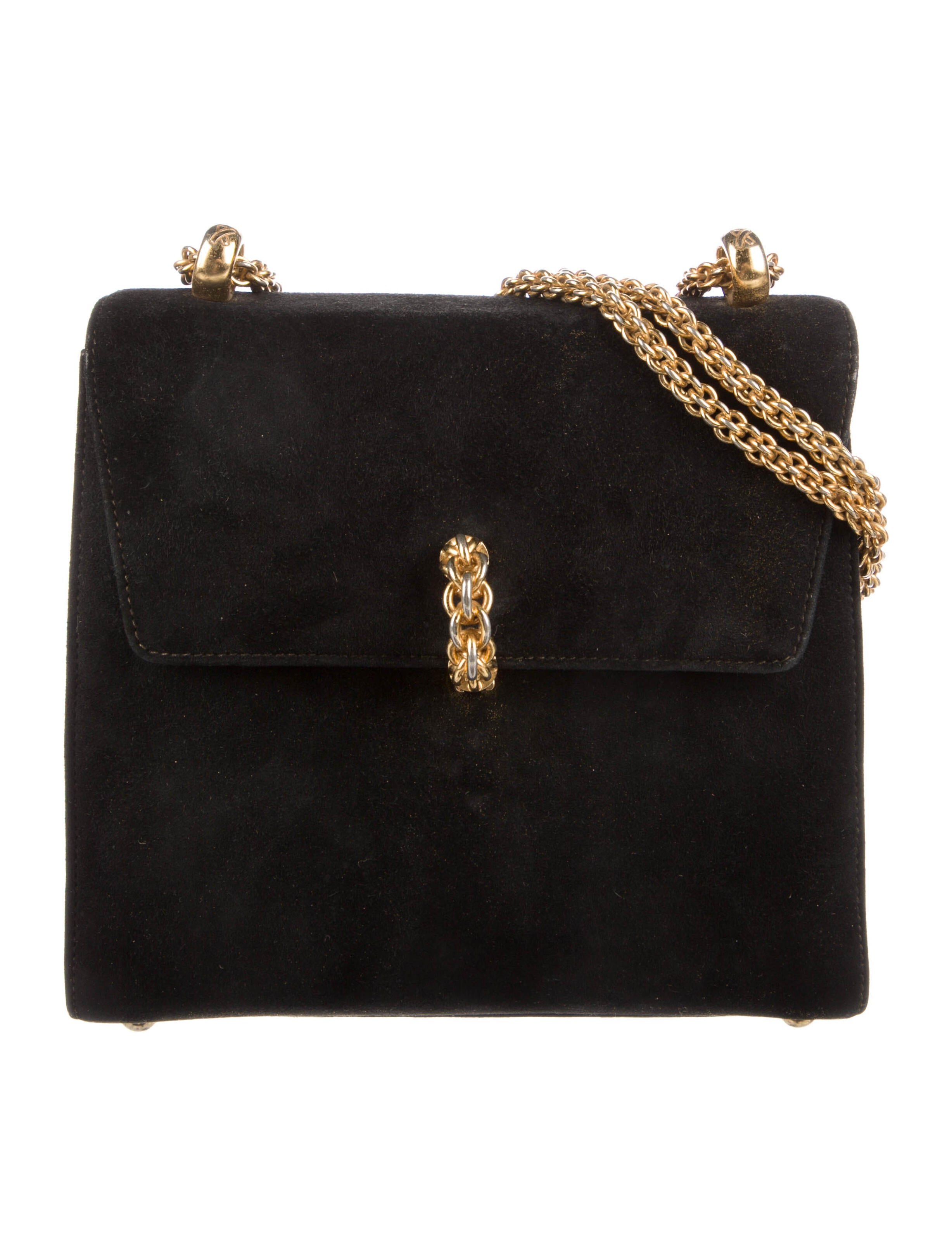 Paloma Picasso Suede Chain Crossbody Bag - Black Crossbody Bags ...