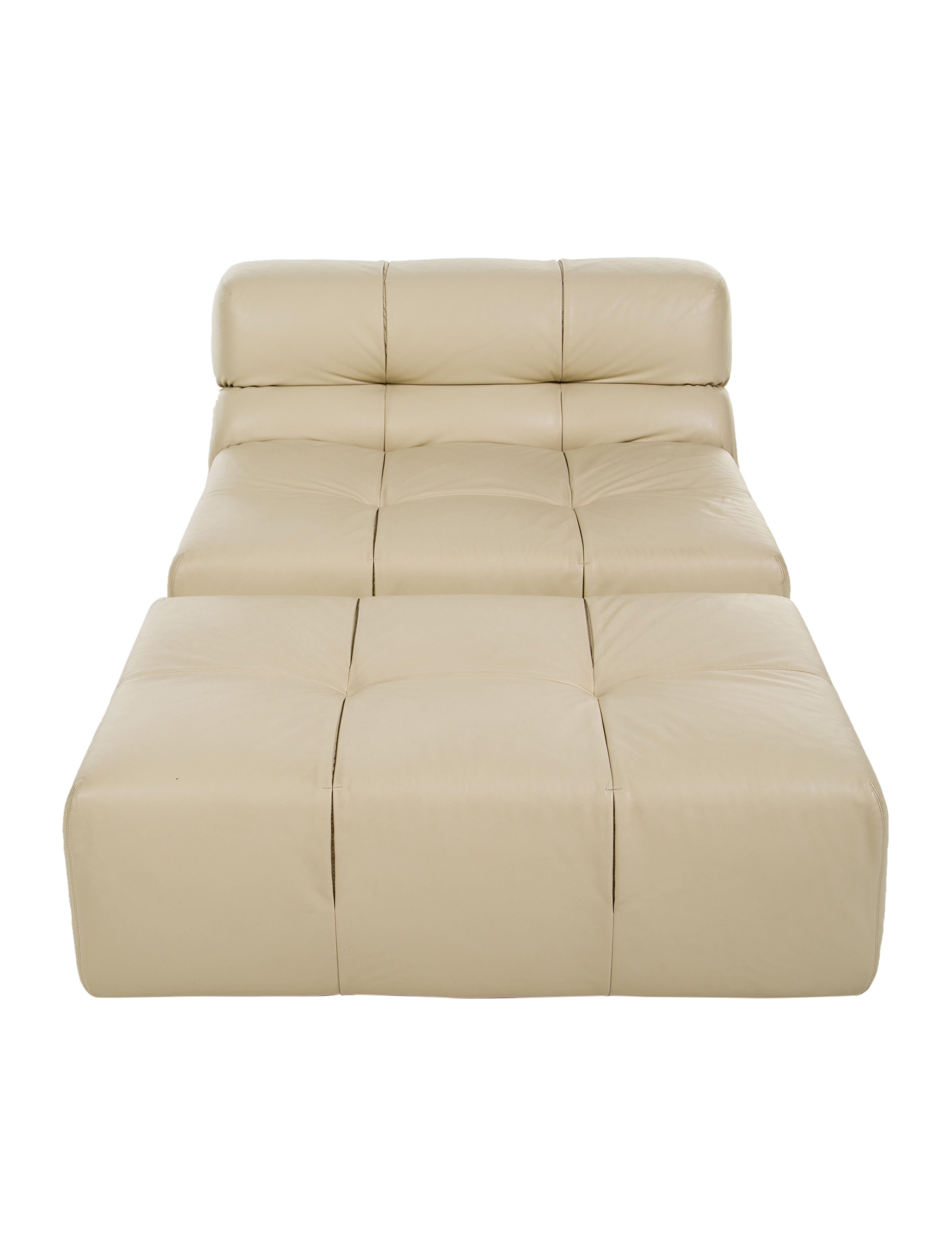 B&B Italia Tufty-Time Lounge Chair & Ottoman - Neutrals, 2 pieces ...