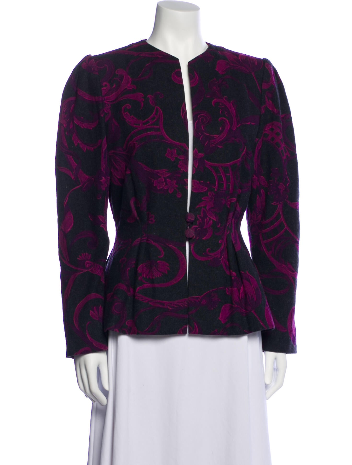 Alice + Olivia Floral Print Evening Jacket - Black Jackets, Clothing ...