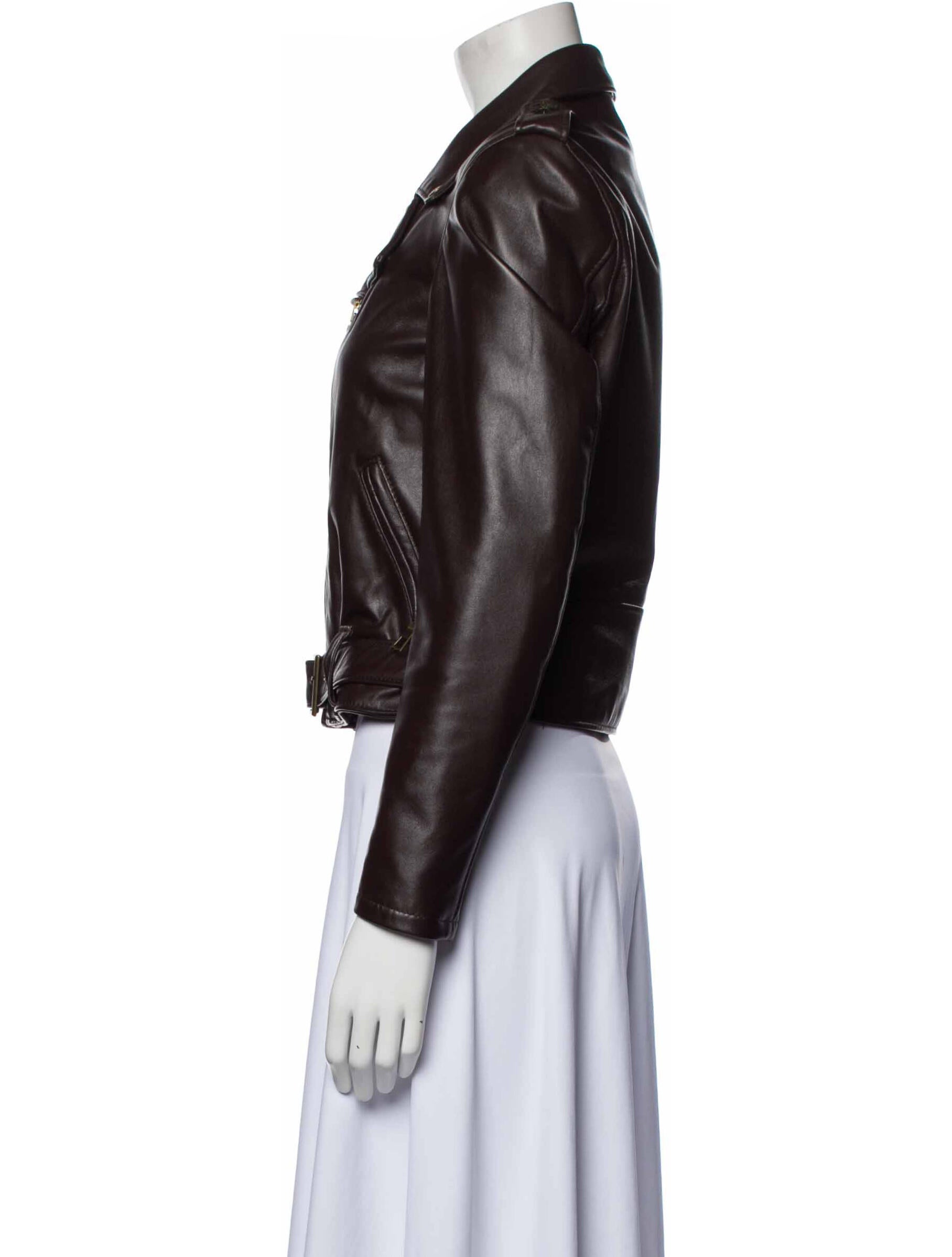 Perfecto Brand by Schott NYC Leather Biker Jacket - Brown Jackets ...