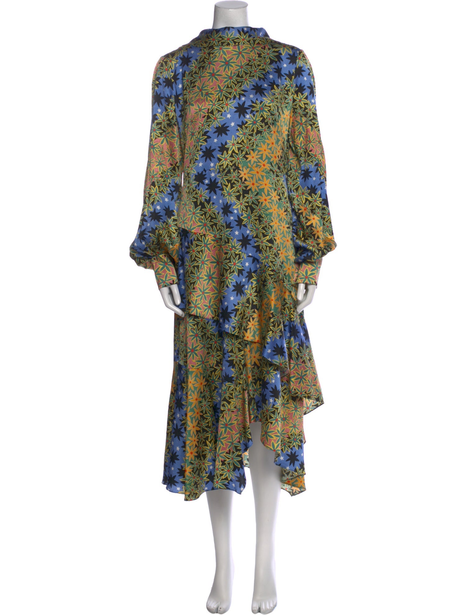 Peter Pilotto Silk Midi Length Dress - Black Dresses, Clothing ...