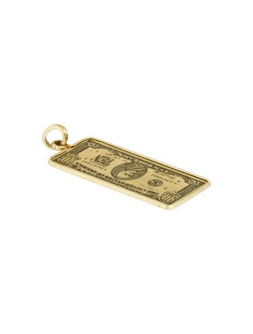 14K Ten Dollar Bill Pendant - Necklaces - PENDA21273 | The RealReal