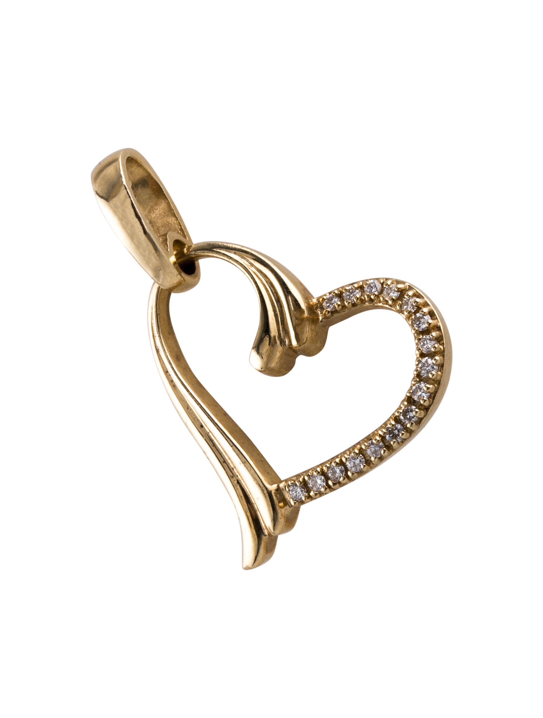 Tiffany & Co. 18K Open Heart Pendant - 18K White Gold Pendant Necklace ...