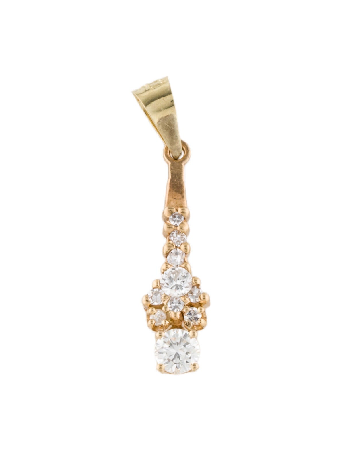 Pendant 14K Diamond Pendant - 14K Yellow Gold Pendant Necklace ...