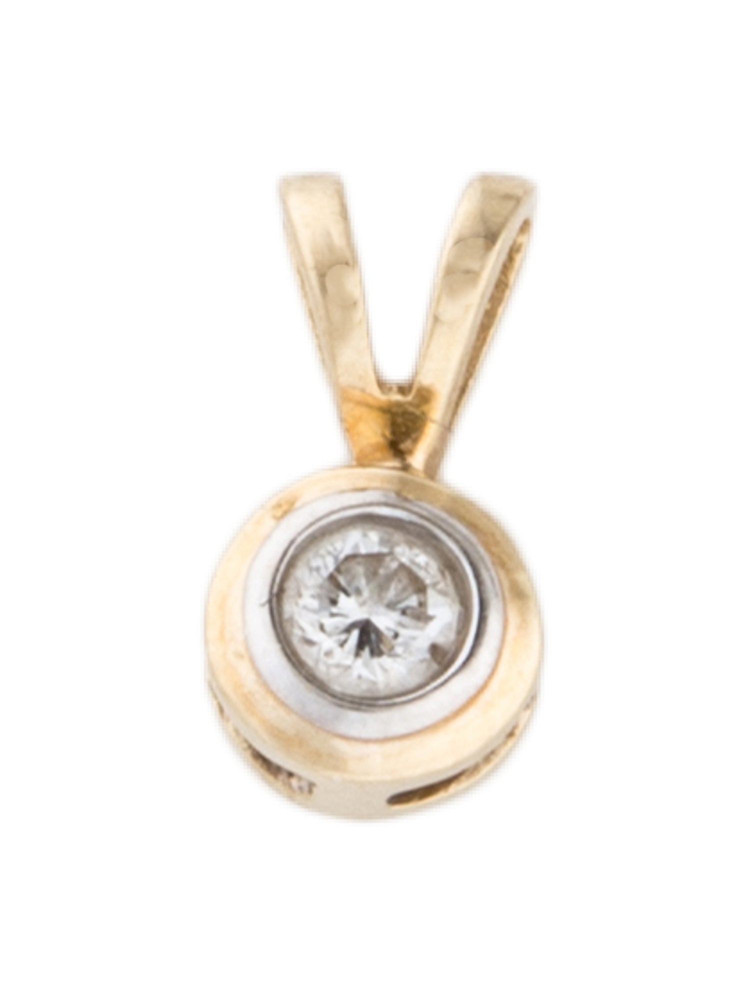 Pendant 14K Diamond Pendant - 14K Yellow Gold Pendant Necklace ...