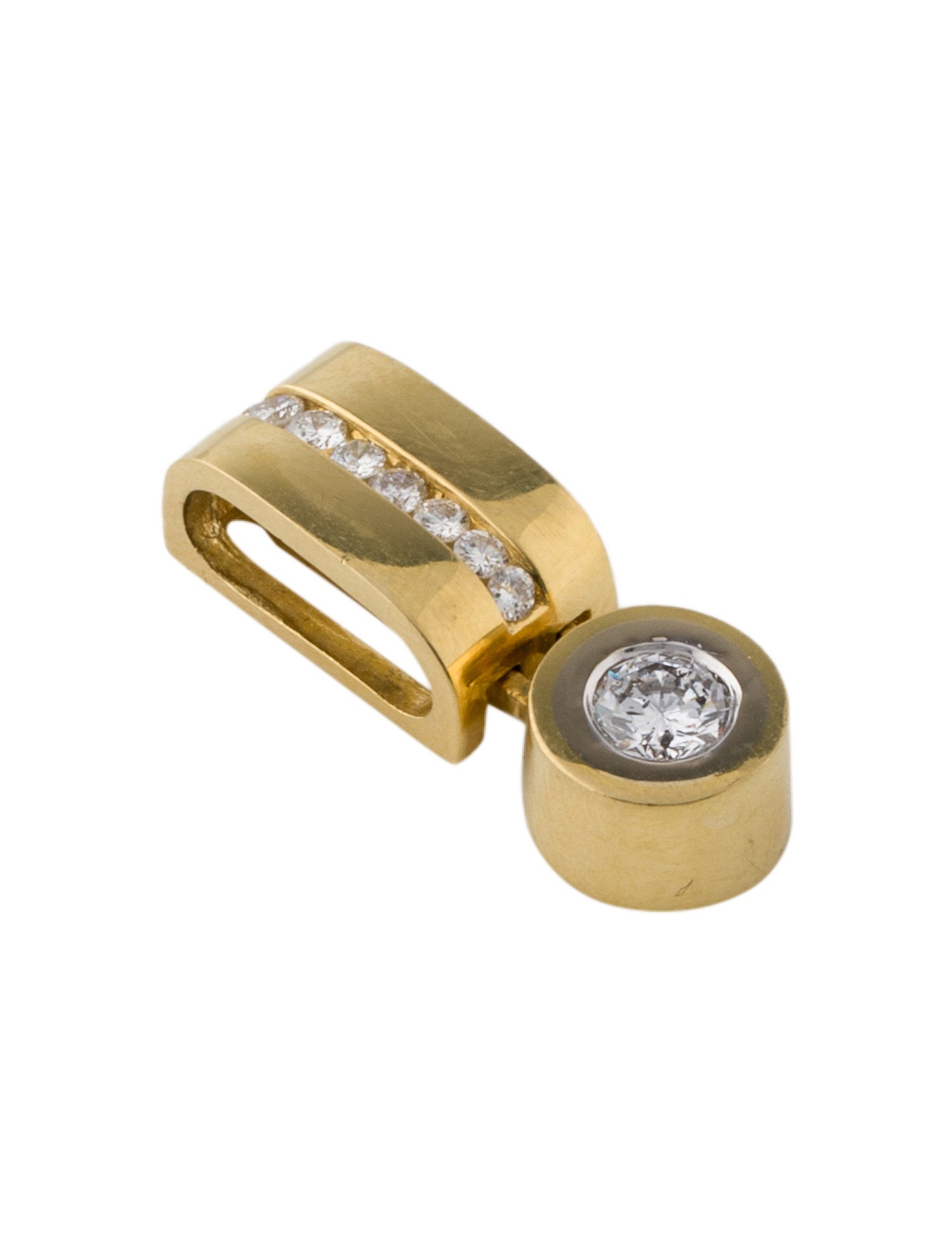 Pendant 18K Diamond Slide Drop - Pendant Necklace, Necklaces ...