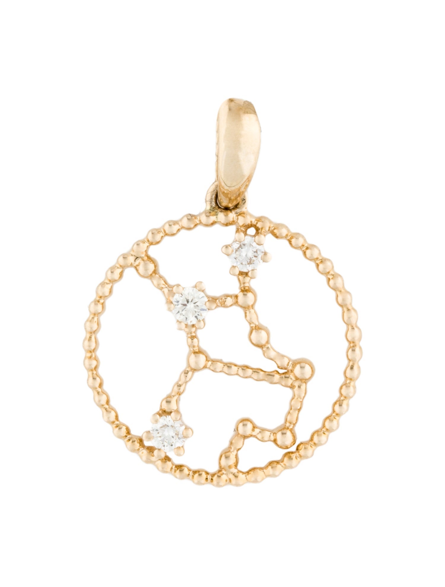 Pendant 14K Diamond Constellation Pendant Necklace - 14K Yellow Gold ...