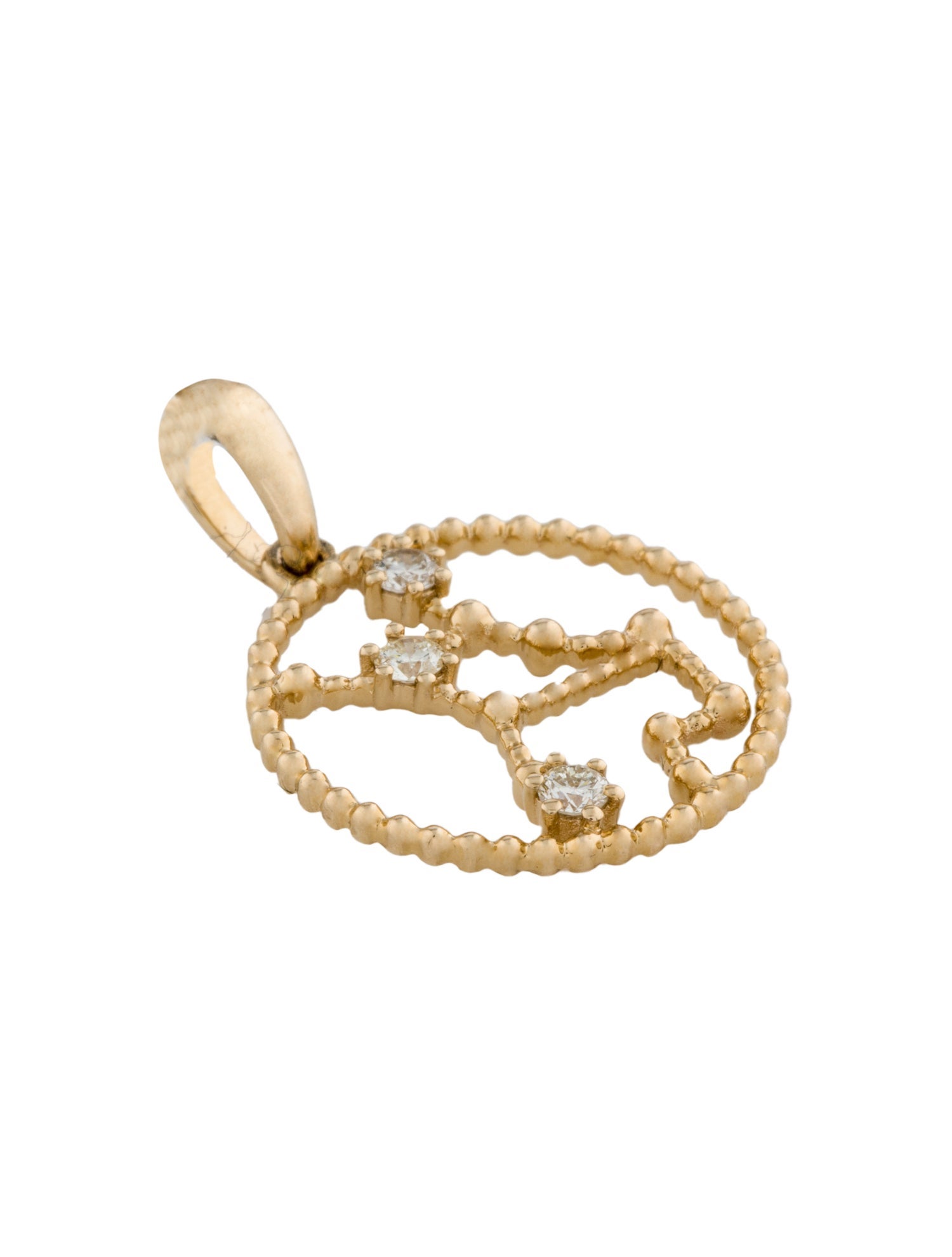 Pendant 14K Diamond Constellation Pendant Necklace - 14K Yellow Gold ...