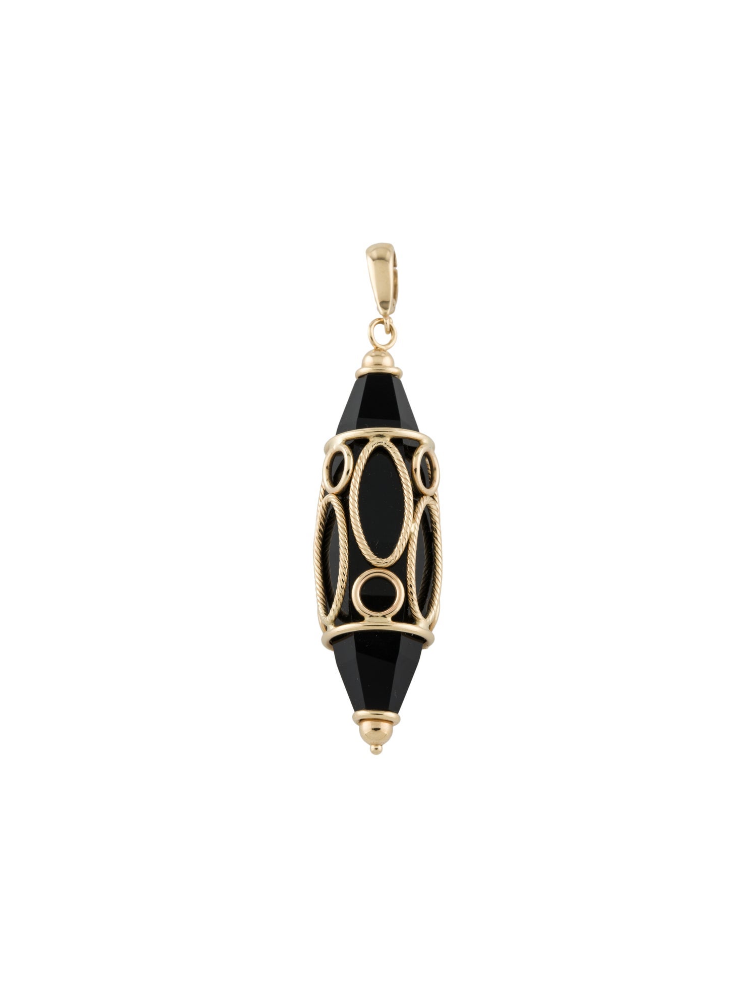 Pendant 14K Onyx Pendant - 14K Yellow Gold Pendant Necklace, Necklaces ...