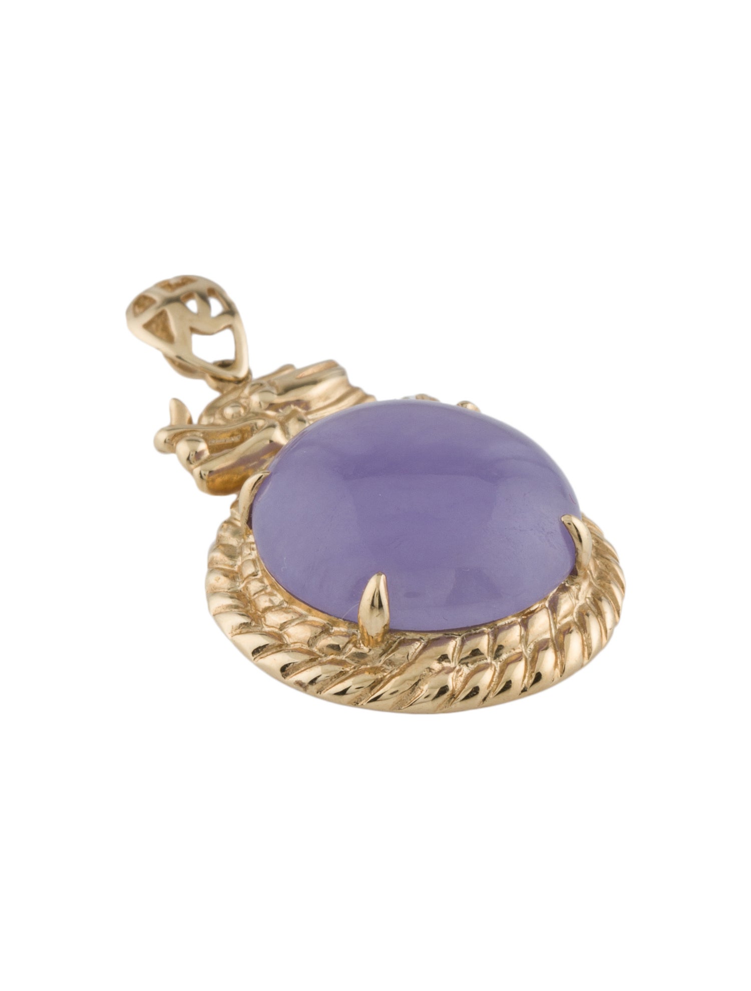 Pendant 14K Dyed Jadeite Pendant - 14K Yellow Gold Pendant Necklace ...