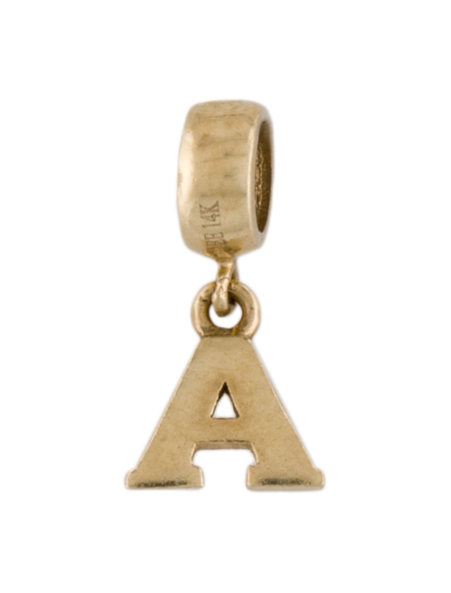 Pendant 14K Initial 'A' Pendant - 14K Yellow Gold Pendant, Brooches ...