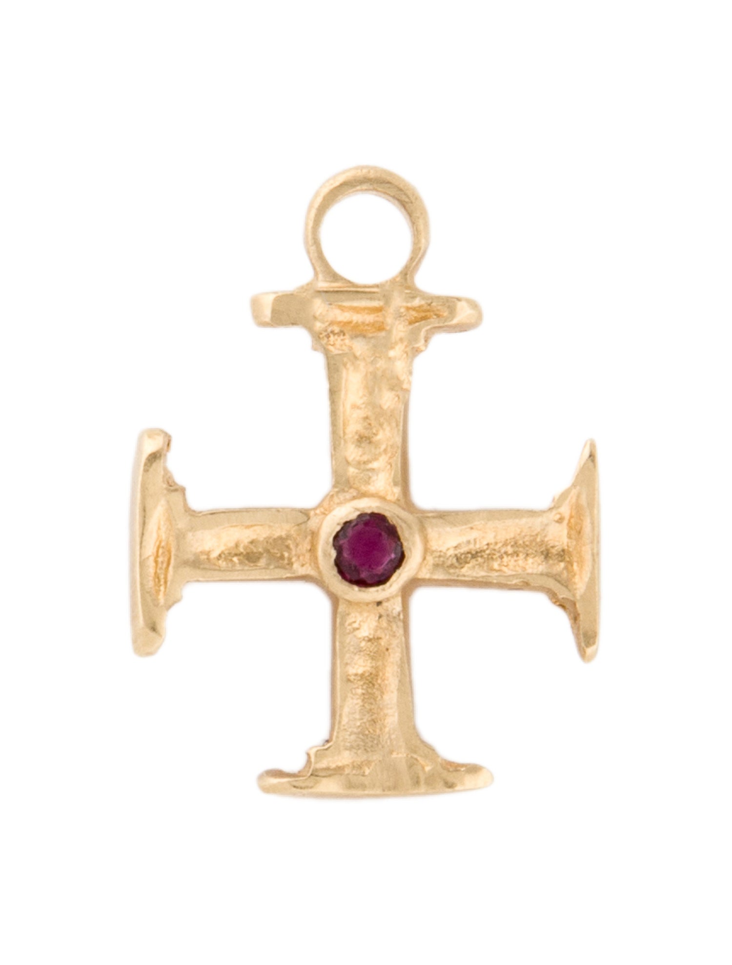 Pendant 18K Ruby Cross - 18K Yellow Gold Pendant, Charms - PENDA79762 ...