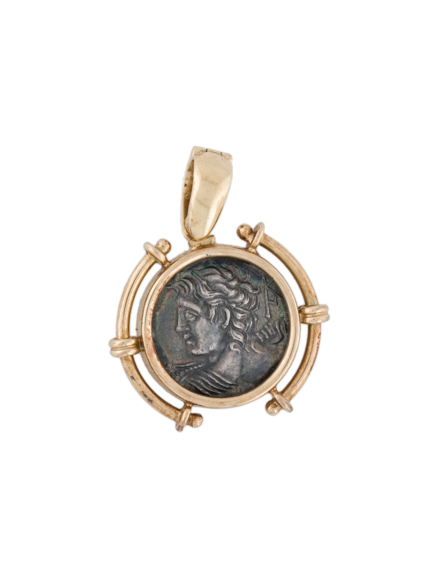 Pendant 14K Coin Pendant - 14K Yellow Gold Pendant, Brooches ...