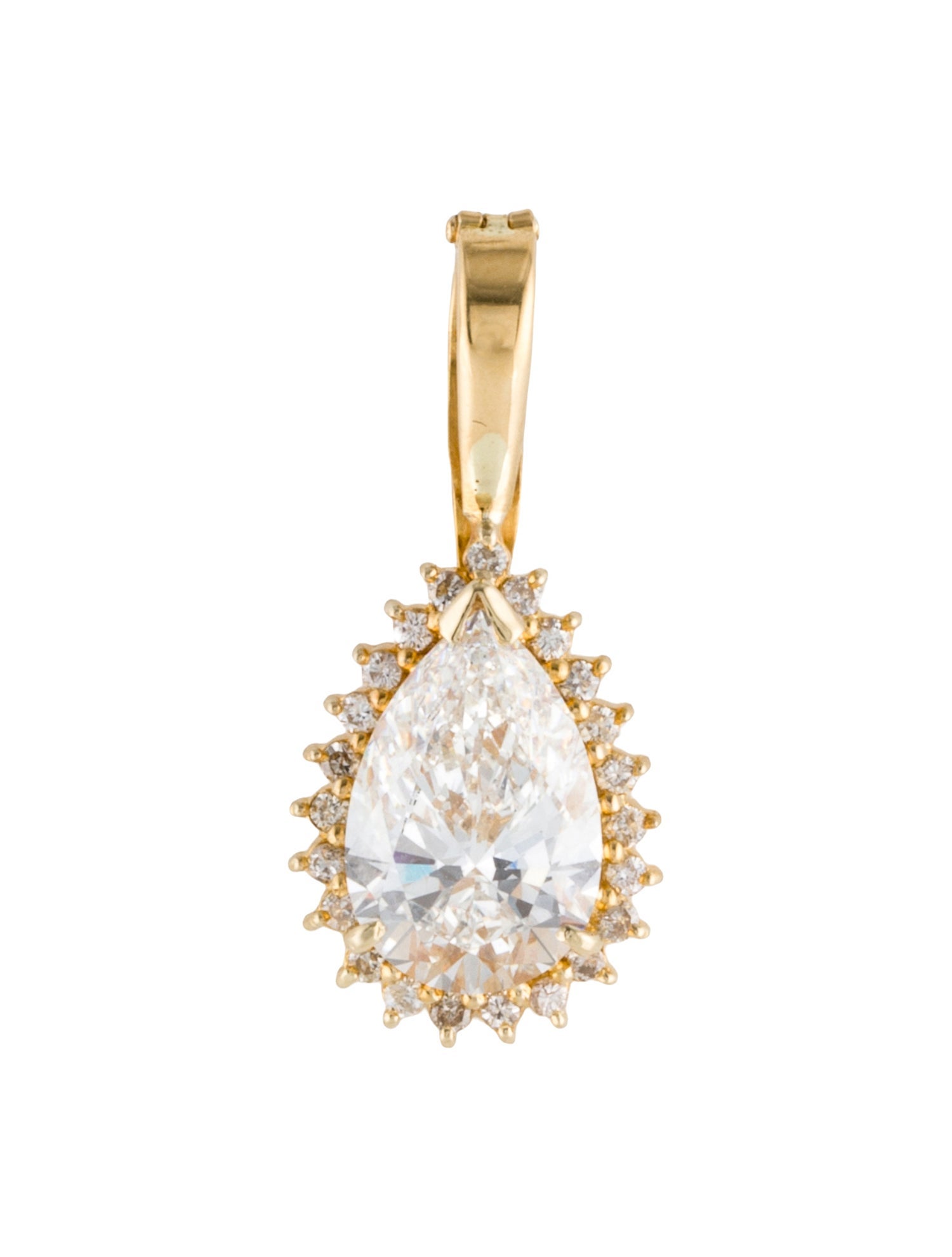 Pendant 3.80ct Lab-Grown Diamond & Diamond Enhancer Pendant - 14K ...