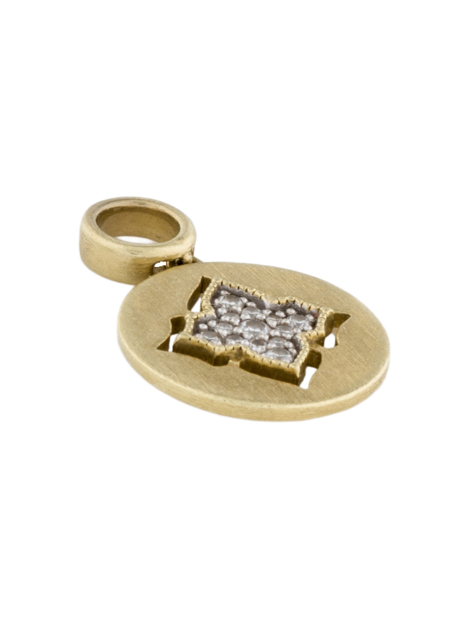 Pendant 18K Diamond Round Pendant - Pendant, Charms - PENDA83822 | The ...