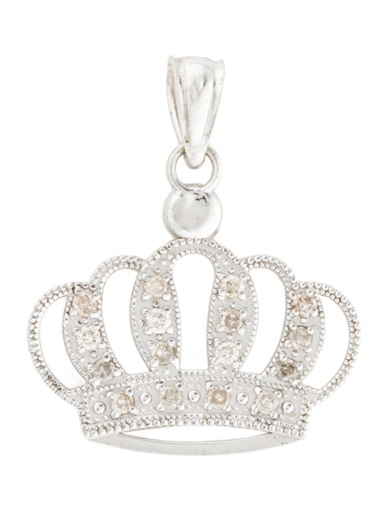 Pendant 14K Diamond Crown Pendant - Pendant Necklace, Necklaces ...
