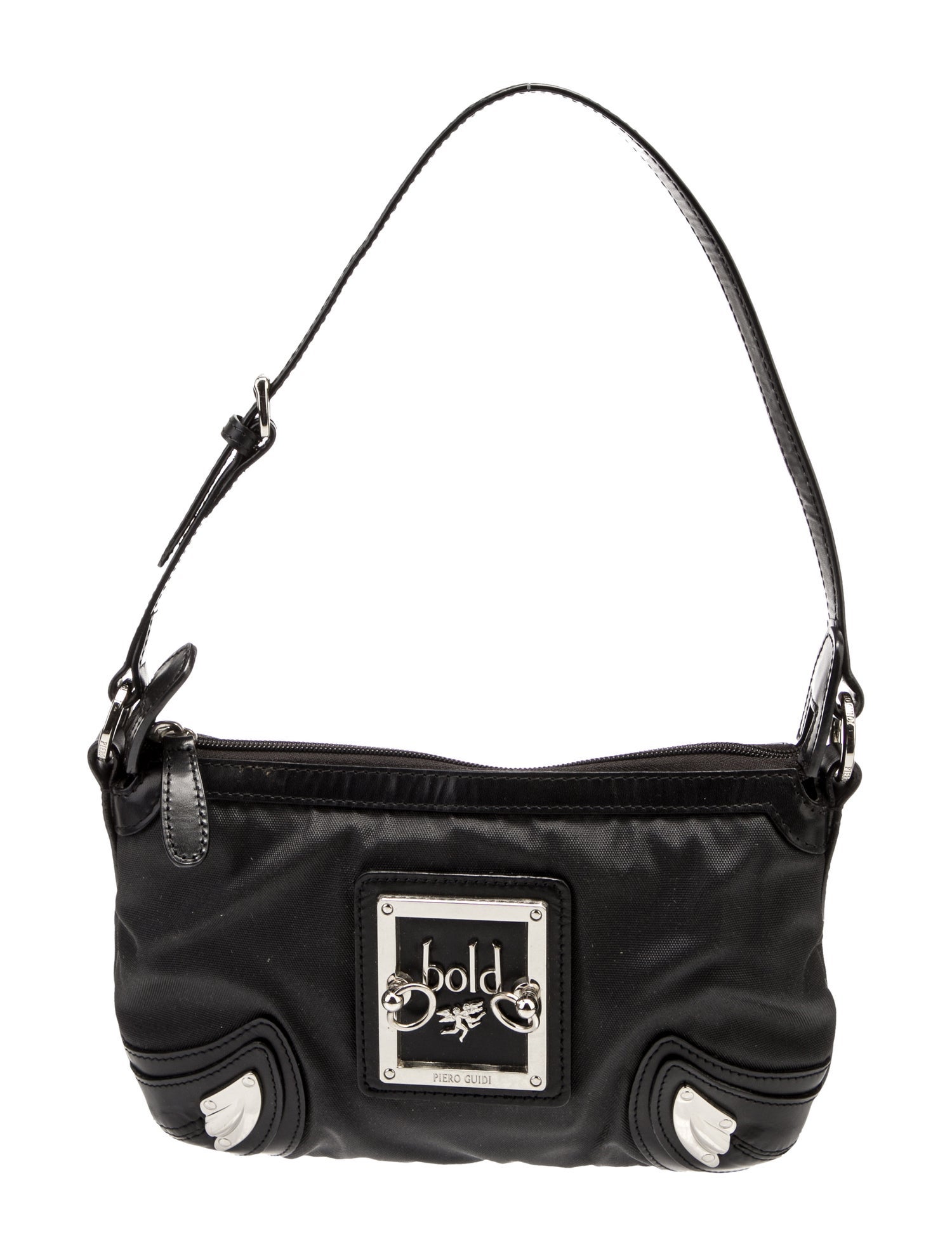 Piero Guidi Nylon Shoulder Bag - Black Shoulder Bags, Handbags ...